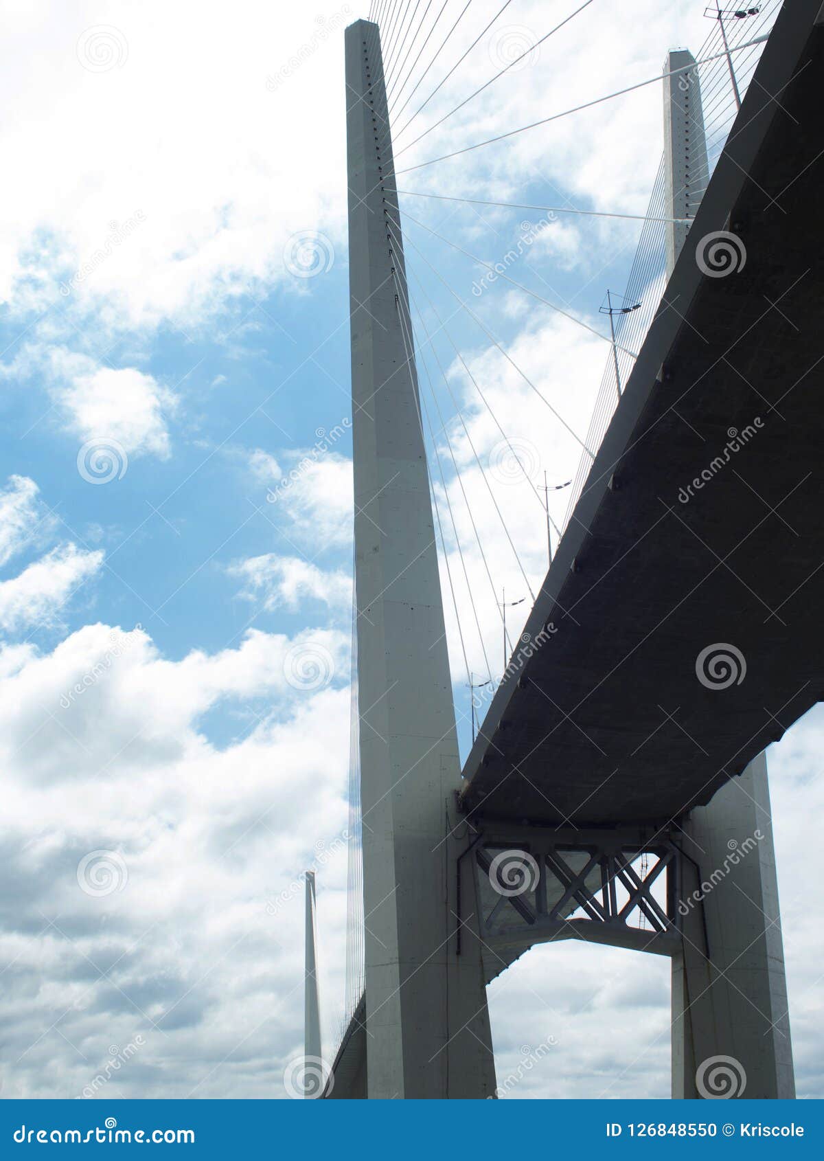 Support Cable-stayed Bridge, Bottom View. Large Engineering Designs ...
