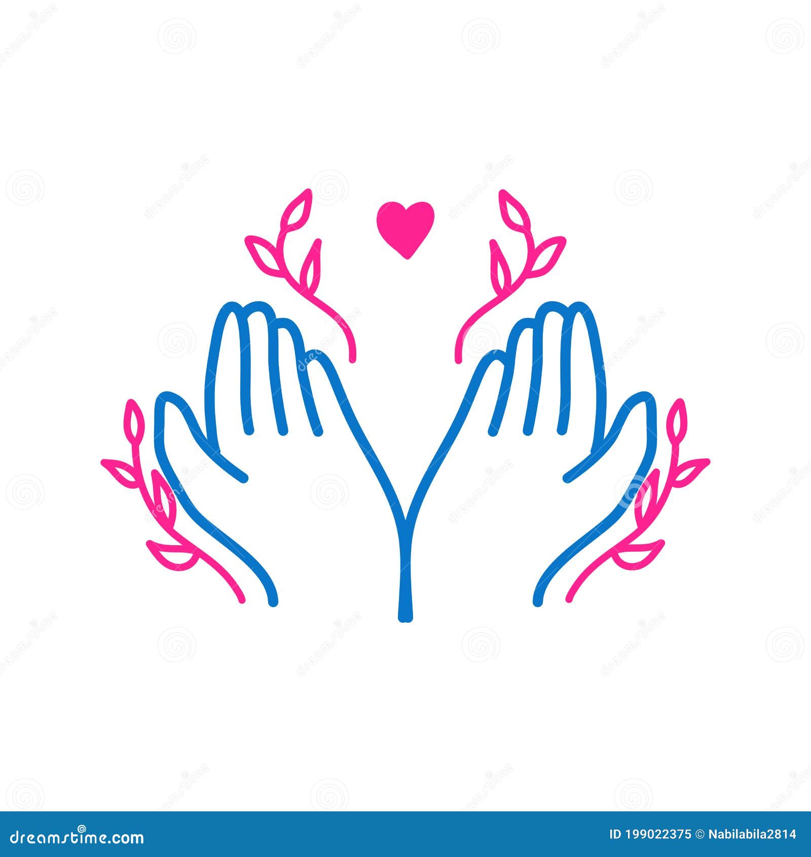 Support and Care Hand Gesture with Love. Forgiveness or Praise Concept ...