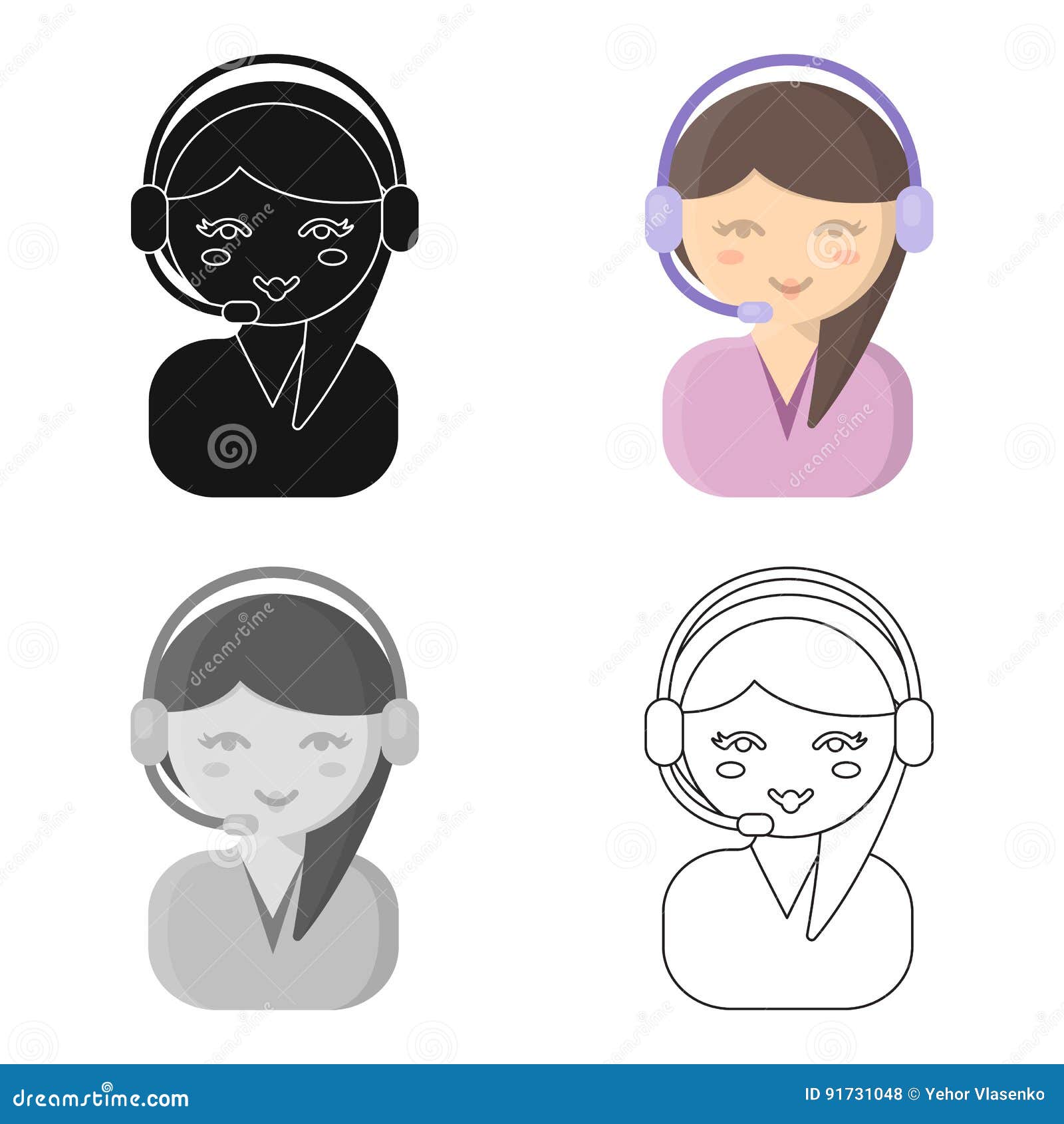 Support Cartoon Icon. Illustration for Web and Mobile Design. Stock ...