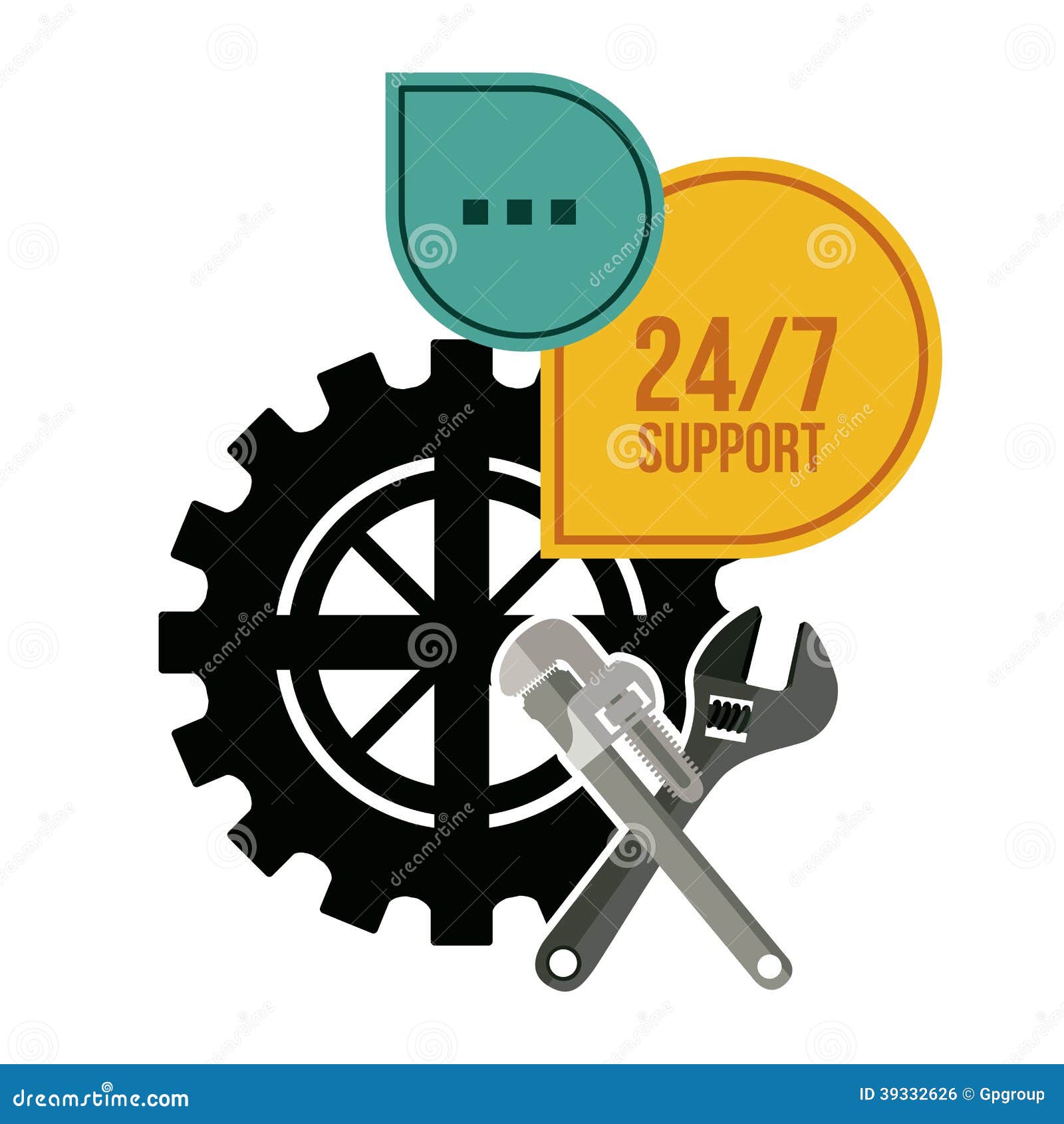 Support center design stock vector. Illustration of wheel - 39332626