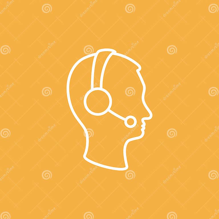 Support center icon. stock vector. Illustration of headset - 93686991