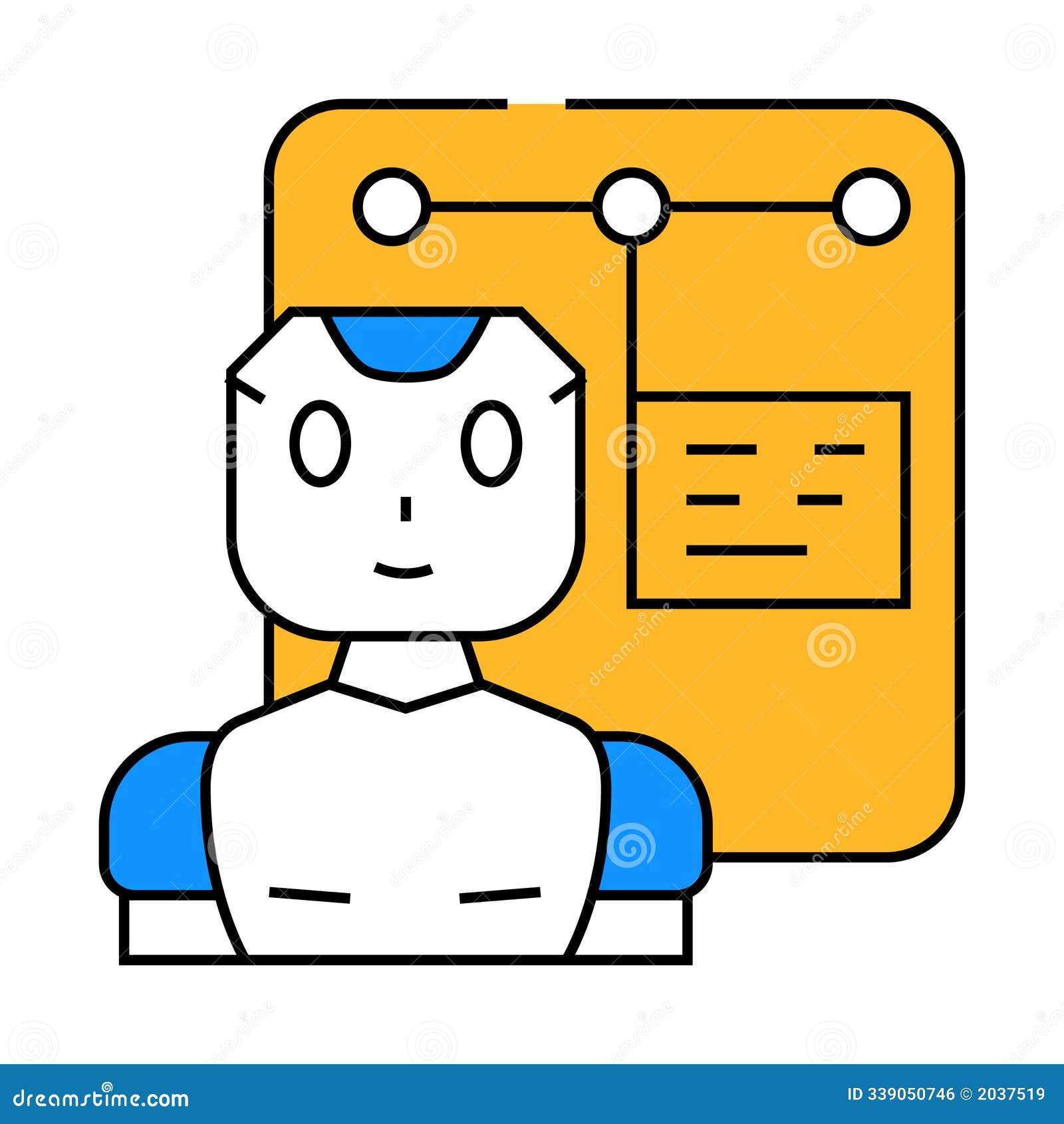 Support Chat Bot Icon Color Illustration Stock Illustration ...