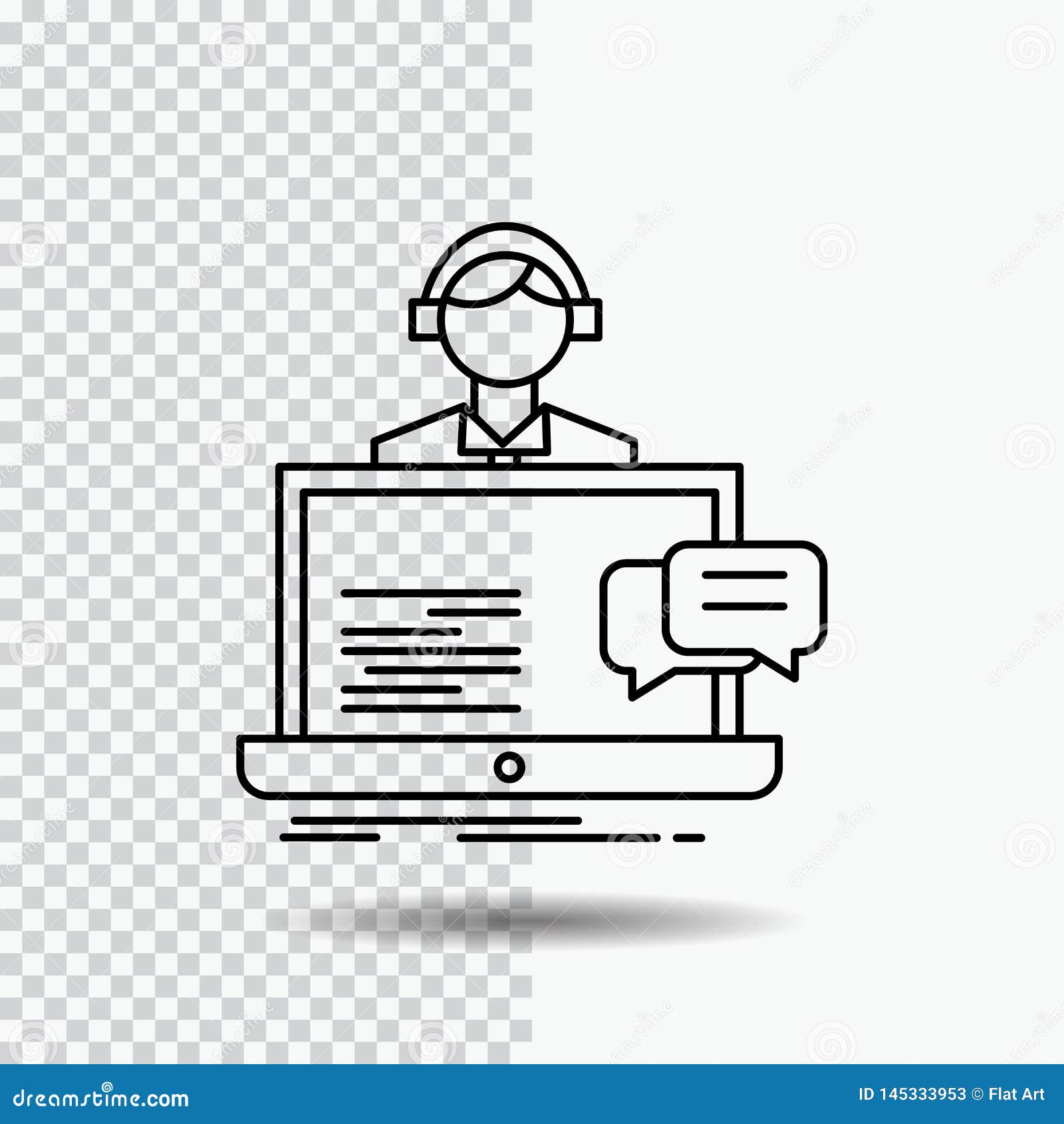 Support, Chat, Customer, Service, Help Line Icon on Transparent ...