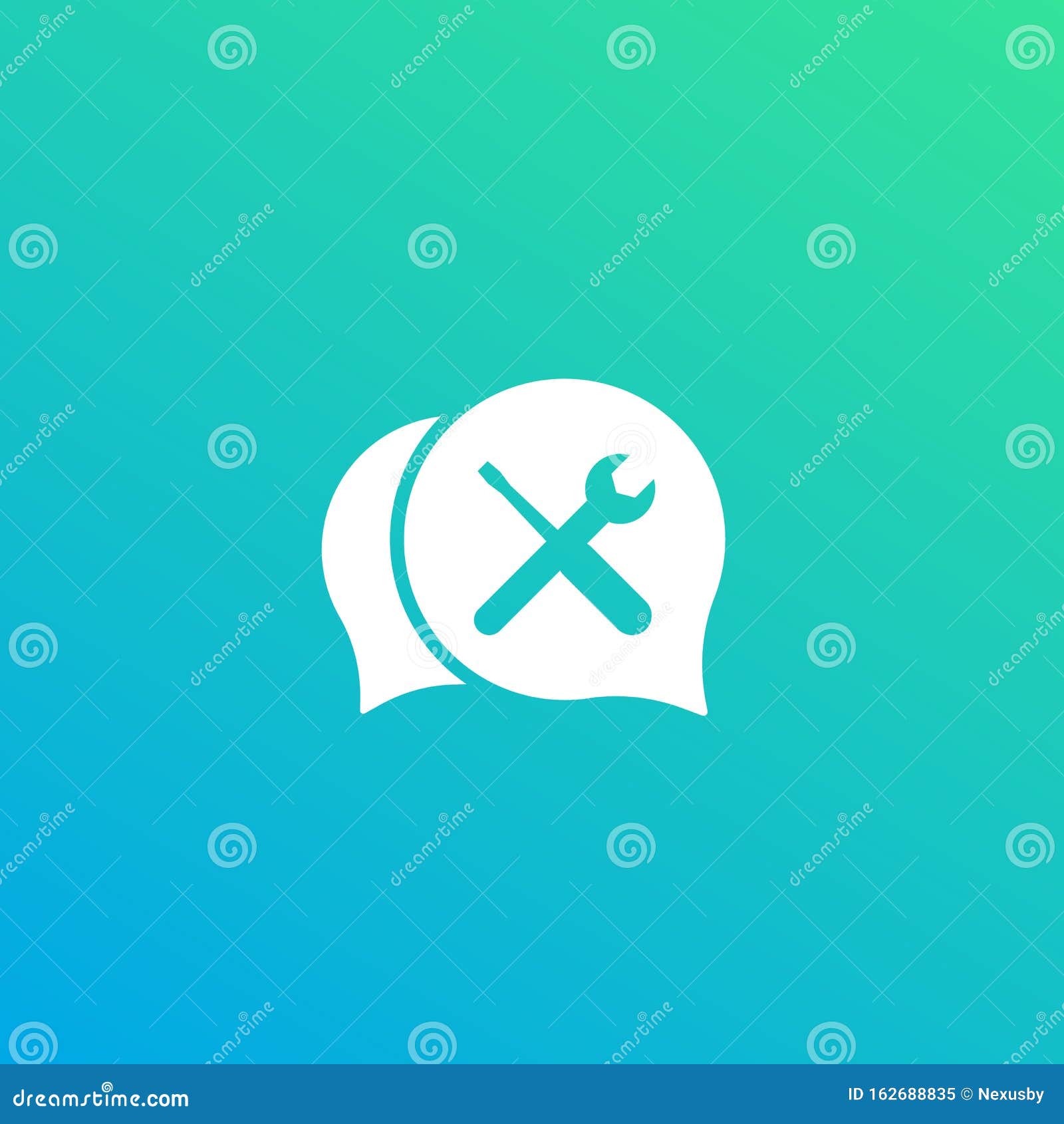 Support chat icon, vector stock vector. Illustration of computer ...