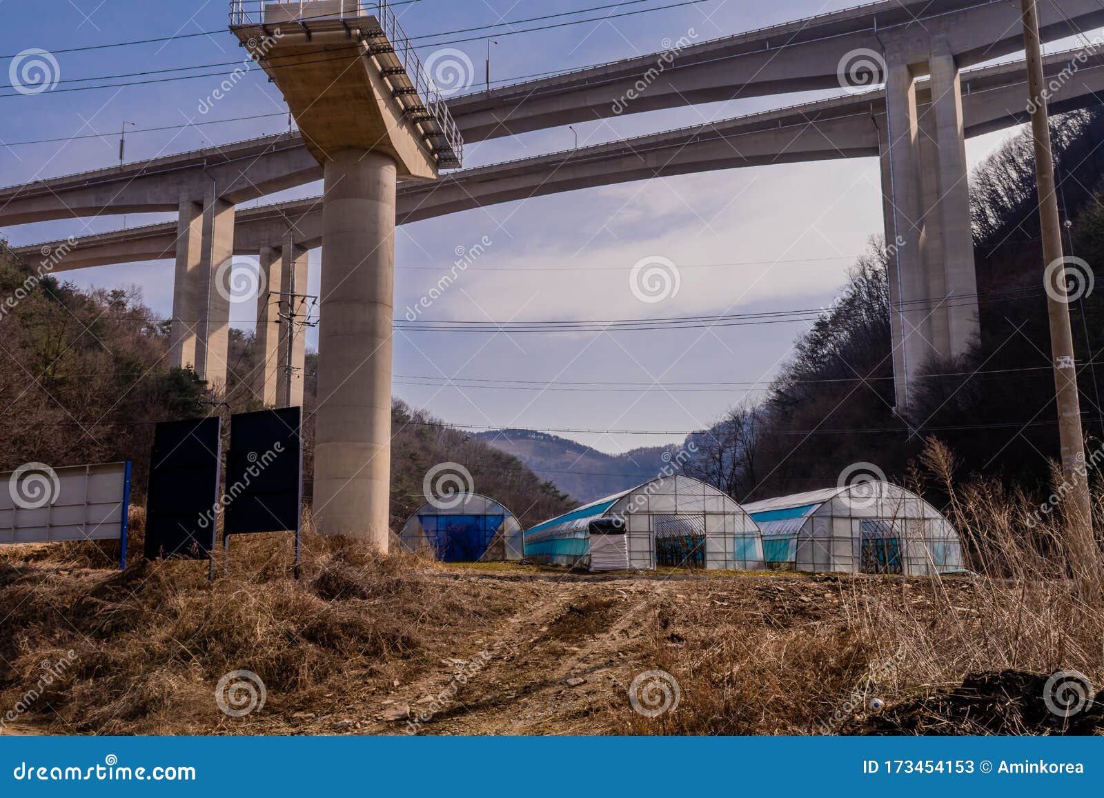 Support Column for New Highway Stock Image - Image of building, people ...