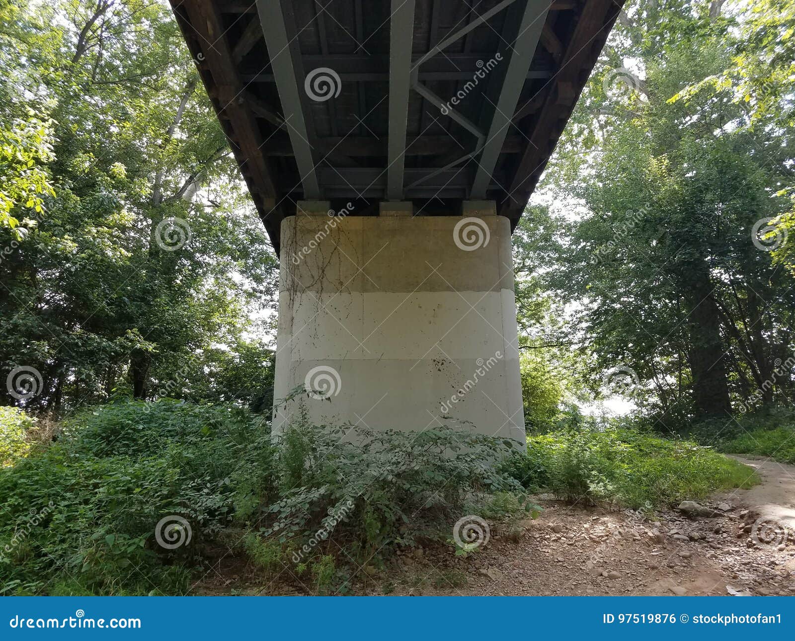 Support Column Underneath a Covered Bridge Stock Photo - Image of ...