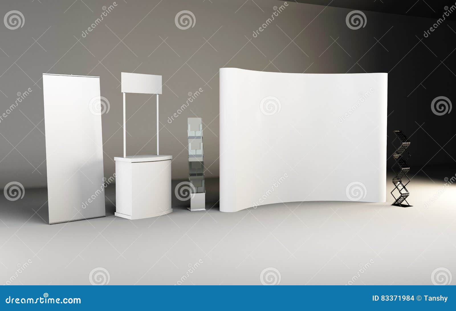 Support Commercial D'exposition, Rond D'exposition, Visualiza Du Rendu ...