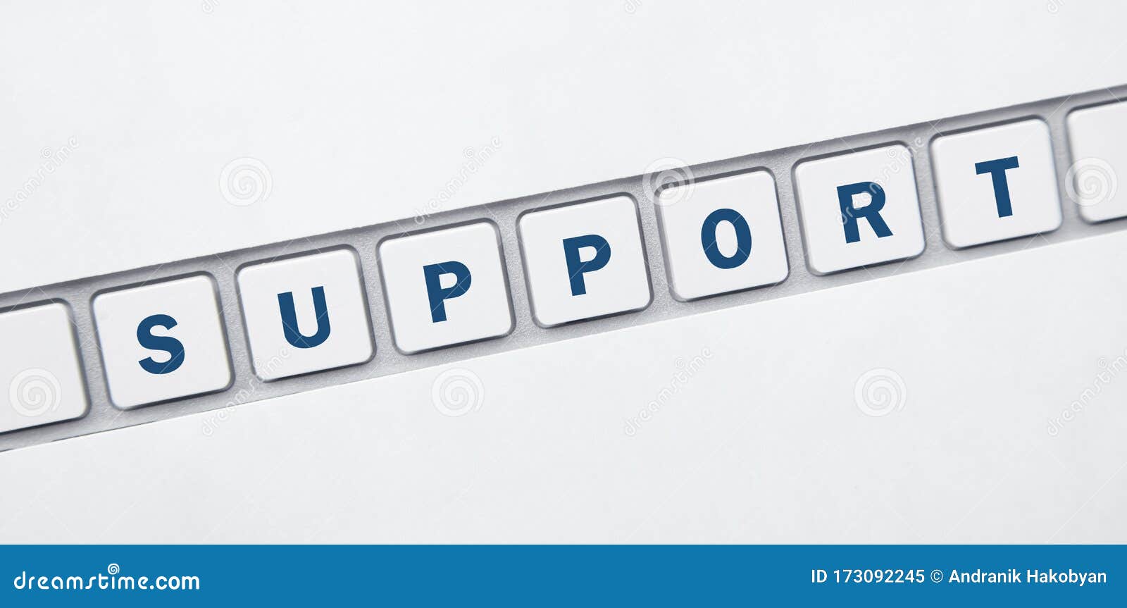 Support on Computer Keyboard. Space for Your Text Stock Image - Image ...
