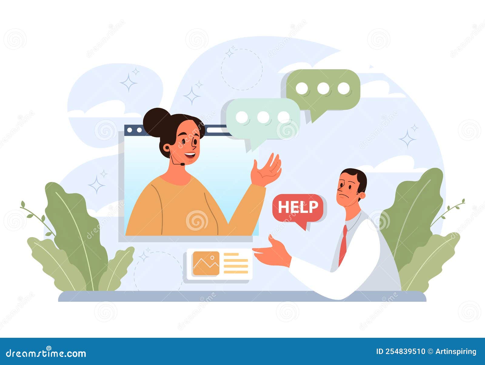 Support Concept. Character Help Each Other in Solving Problems Stock ...