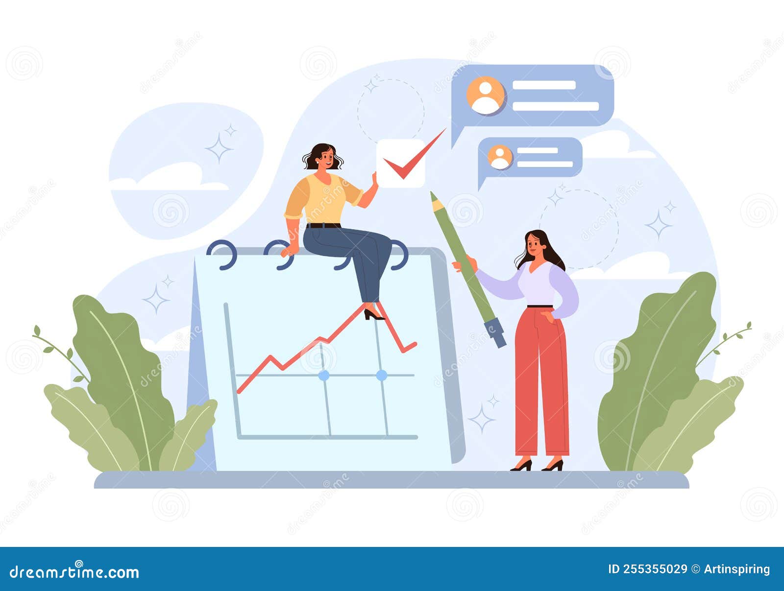 Support Concept. Character Help Each Other in Solving Problems Stock ...