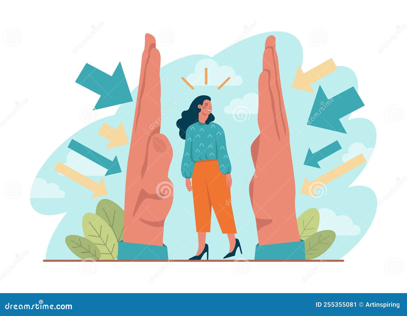 Support Concept. Character Help Each Other in Solving Problems Stock ...