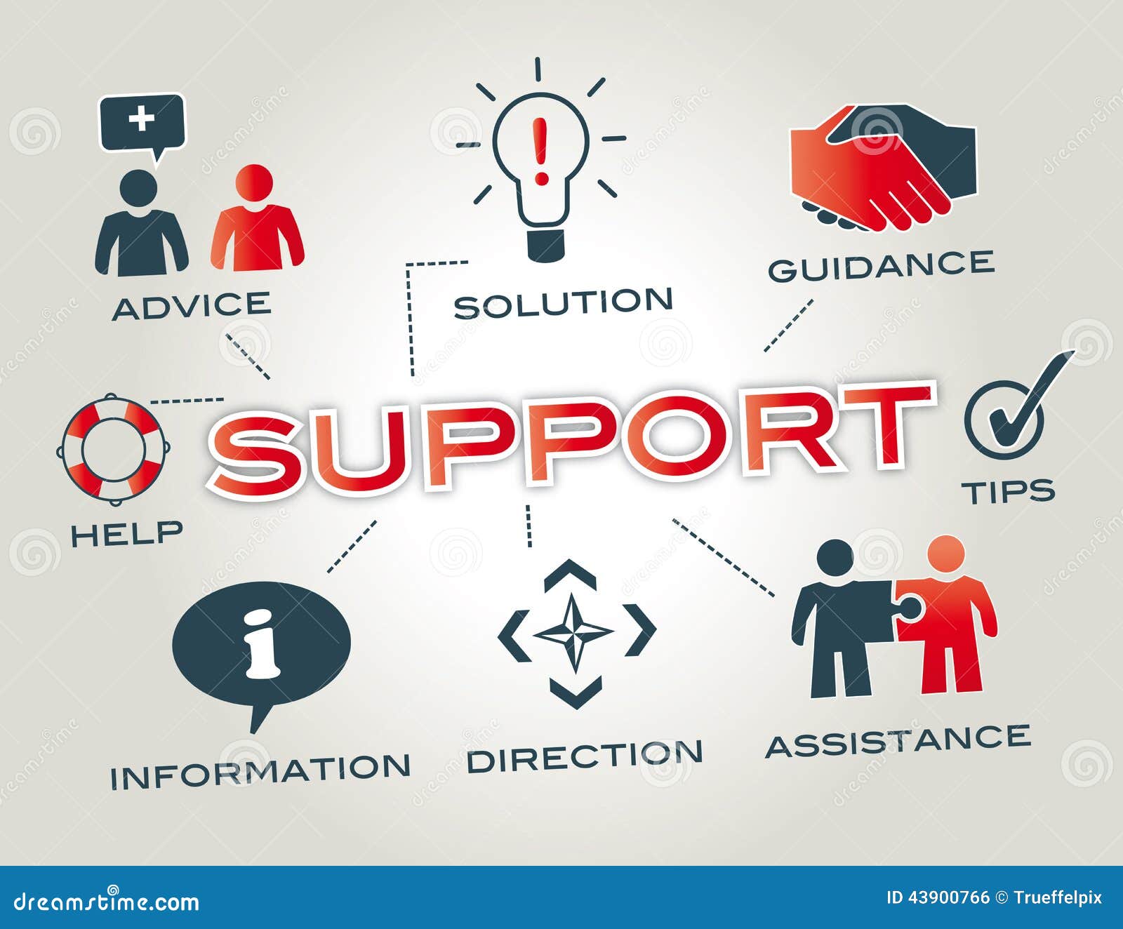 Support concept stock illustration. Illustration of customer - 43900766