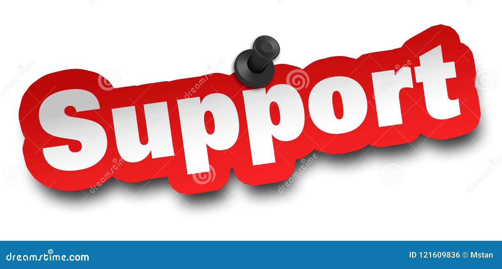 Support Concept 3d Illustration Isolated Stock Illustration ...