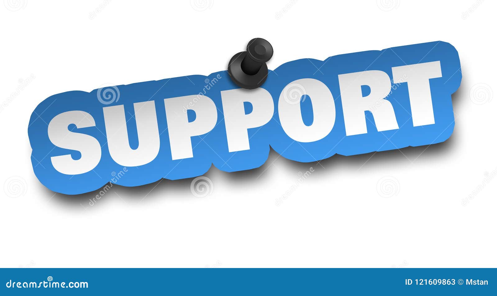 Support Concept 3d Illustration Isolated Stock Illustration ...