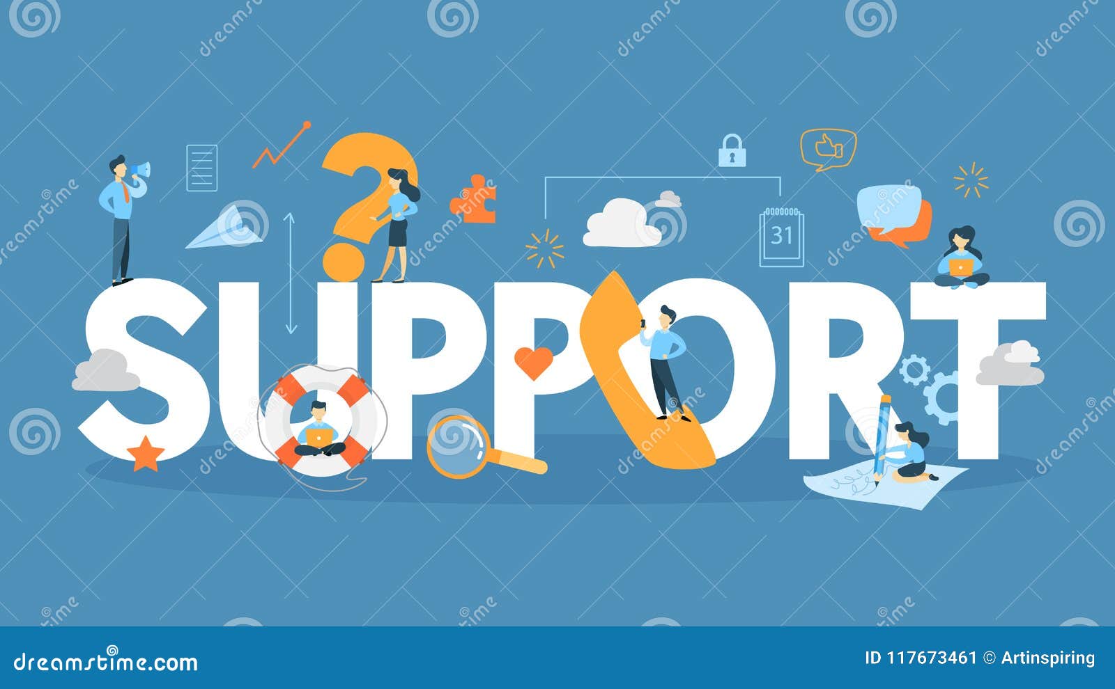 Support Concept Illustration. Stock Vector - Illustration of support ...