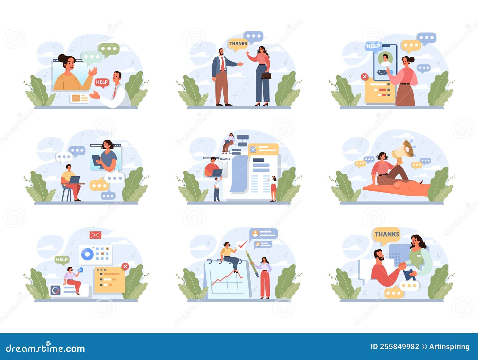 Support Concept Set. Character Help Each Other in Solving Problems ...