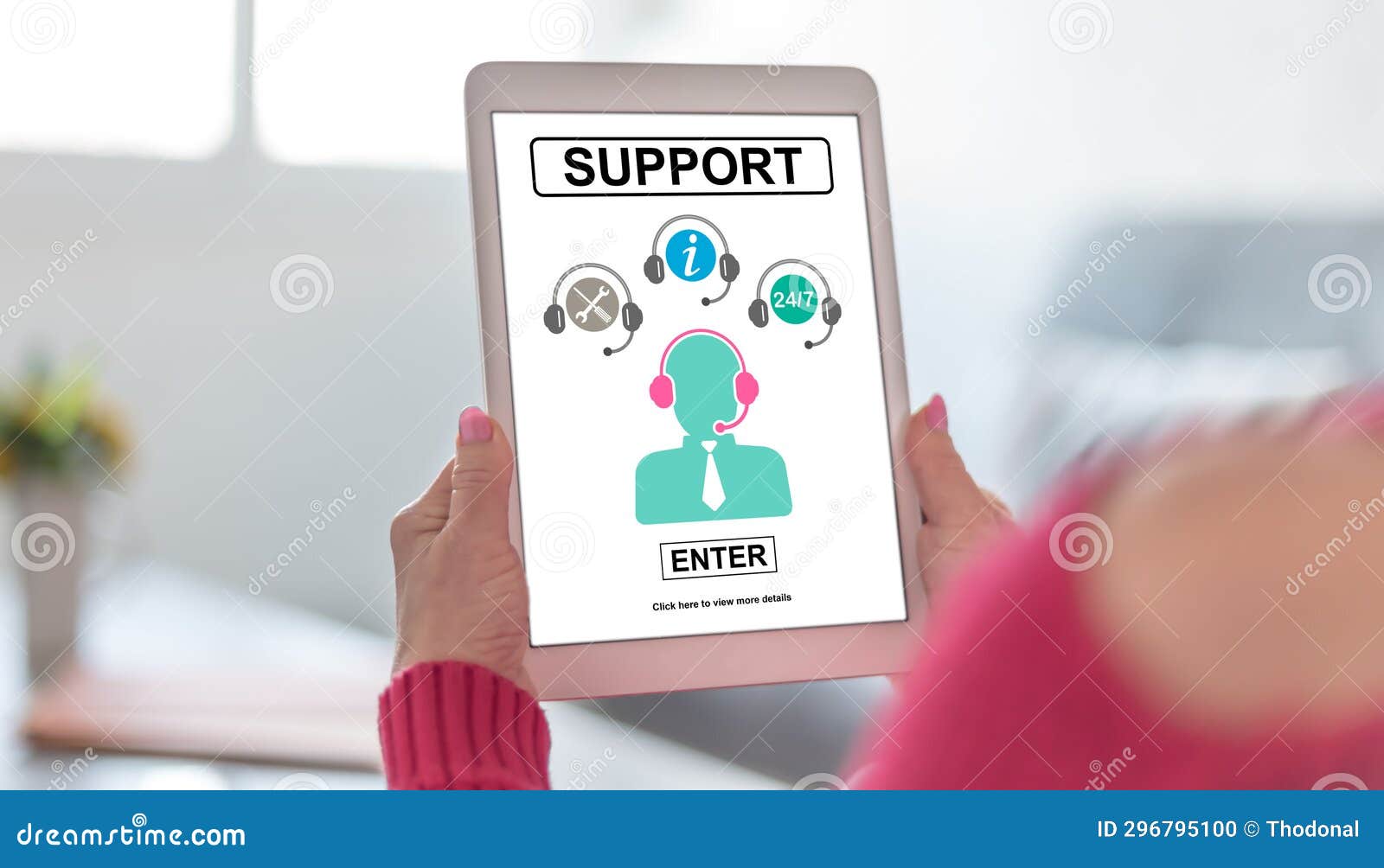 Support Concept on a Tablet Stock Photo - Image of tablet, assistance ...