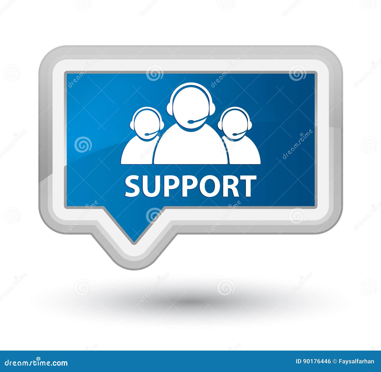 Support (customer Care Team Icon) Prime Blue Banner Button Stock ...