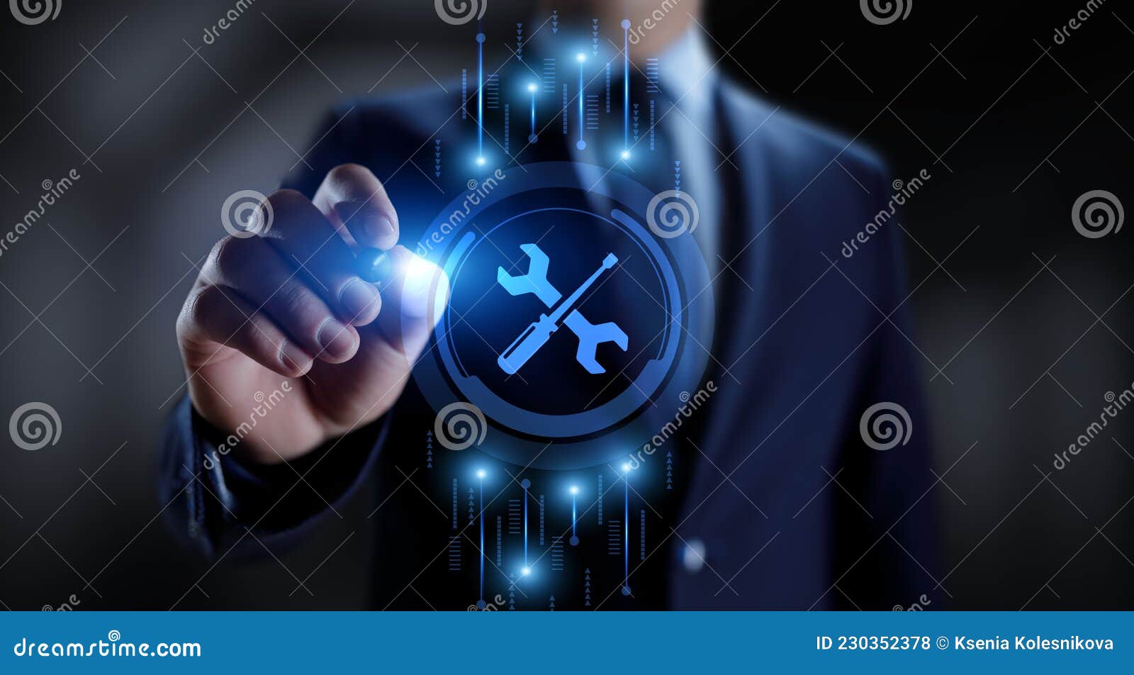 Support Customer Service Business Technology Concept on Virtual Screen ...