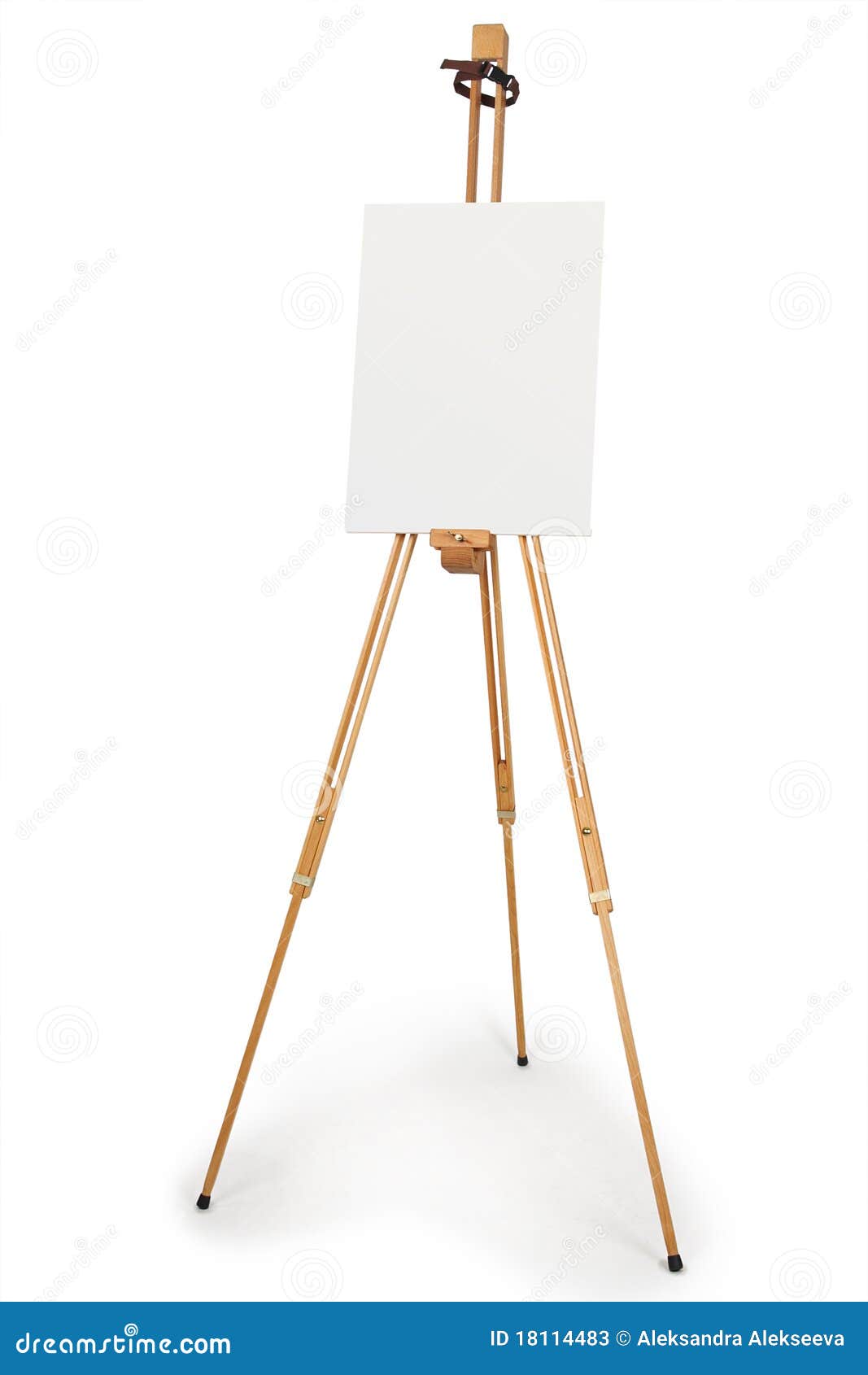 Support D'artiste Avec La Toile Blanc Image stock - Image du wooden ...