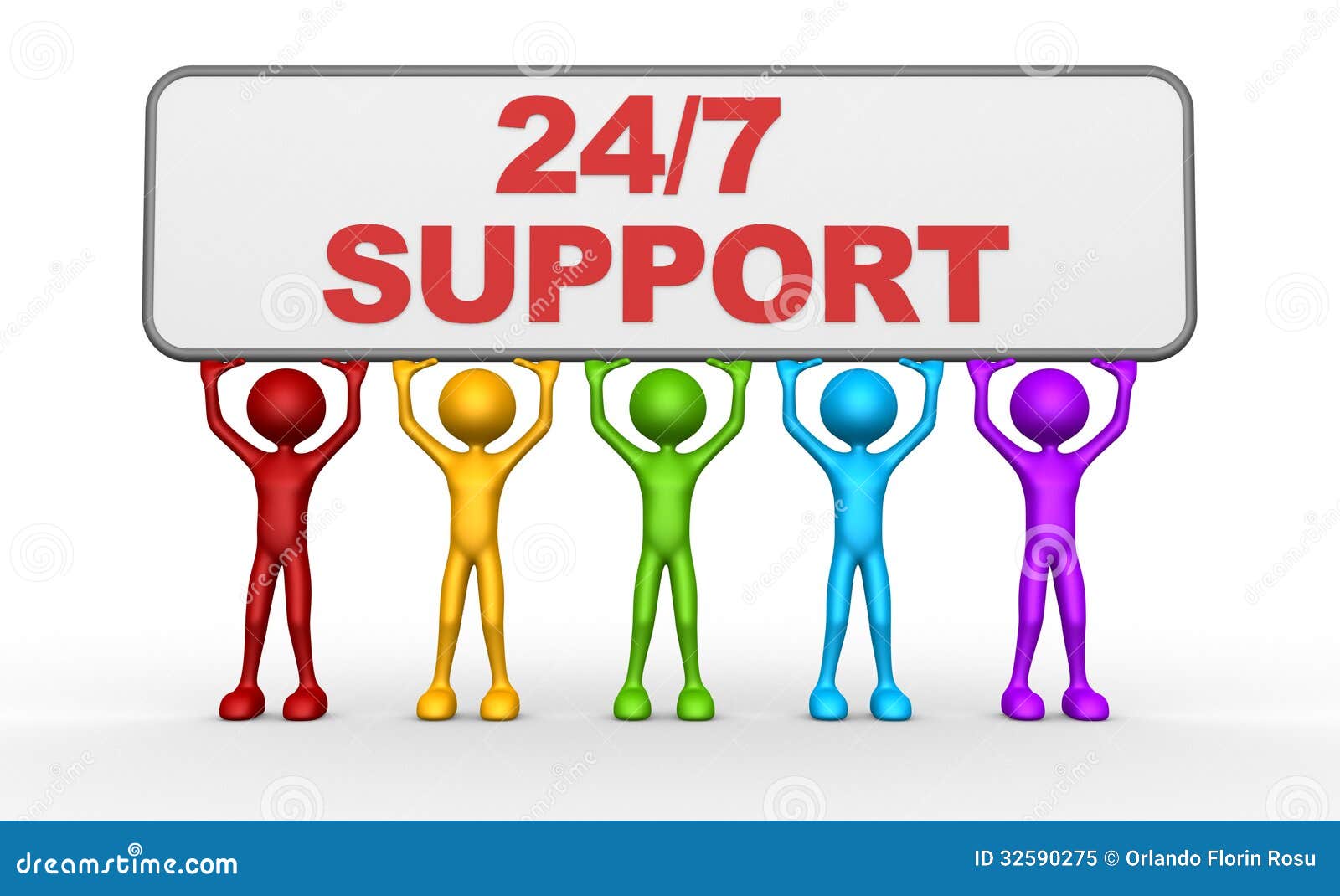 24/7 SUPPORT stock illustration. Illustration of agent - 32590275