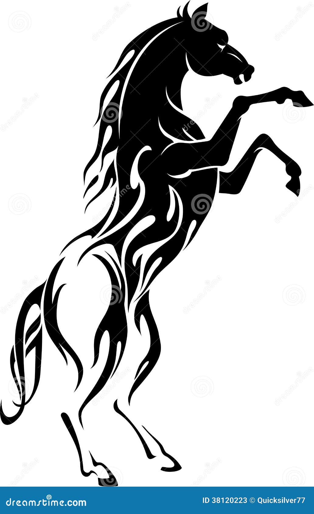 Support De Tatouage De Flamme De Cheval Illustration Stock ... Support De Tatouage De Flamme De Cheval Illustration Stock ...