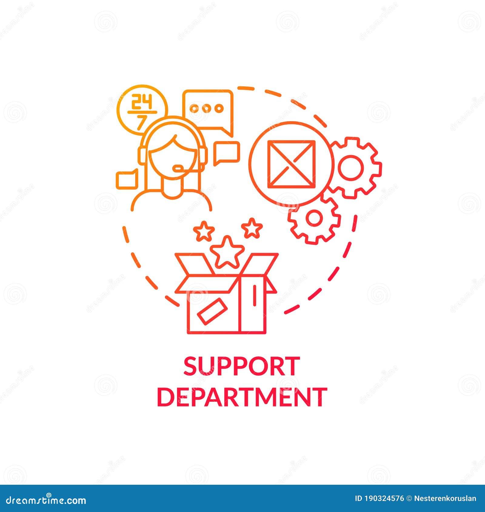 Support Department Red Gradient Concept Icon Stock Vector ... Support Department Red Gradient Concept Icon Stock Vector ...