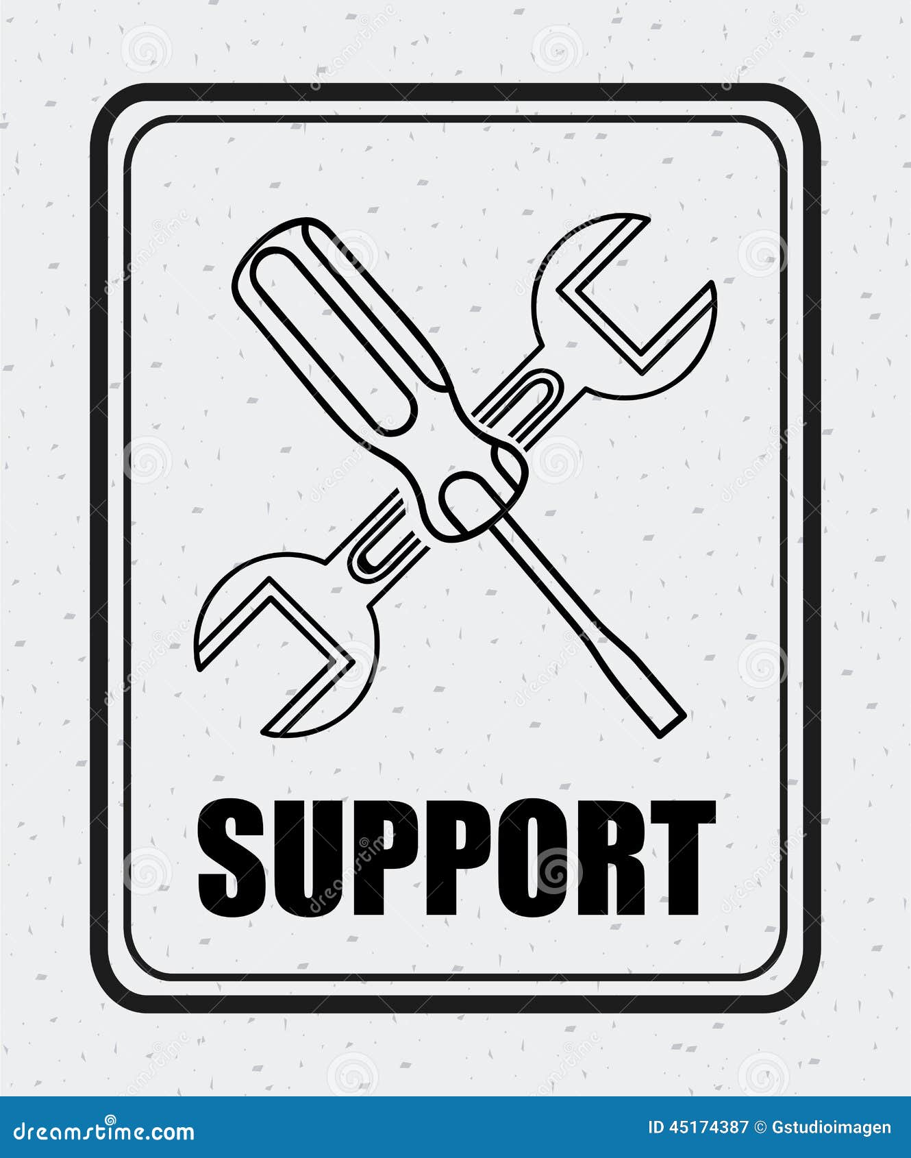 Support design stock vector. Illustration of tool, sign - 45174387