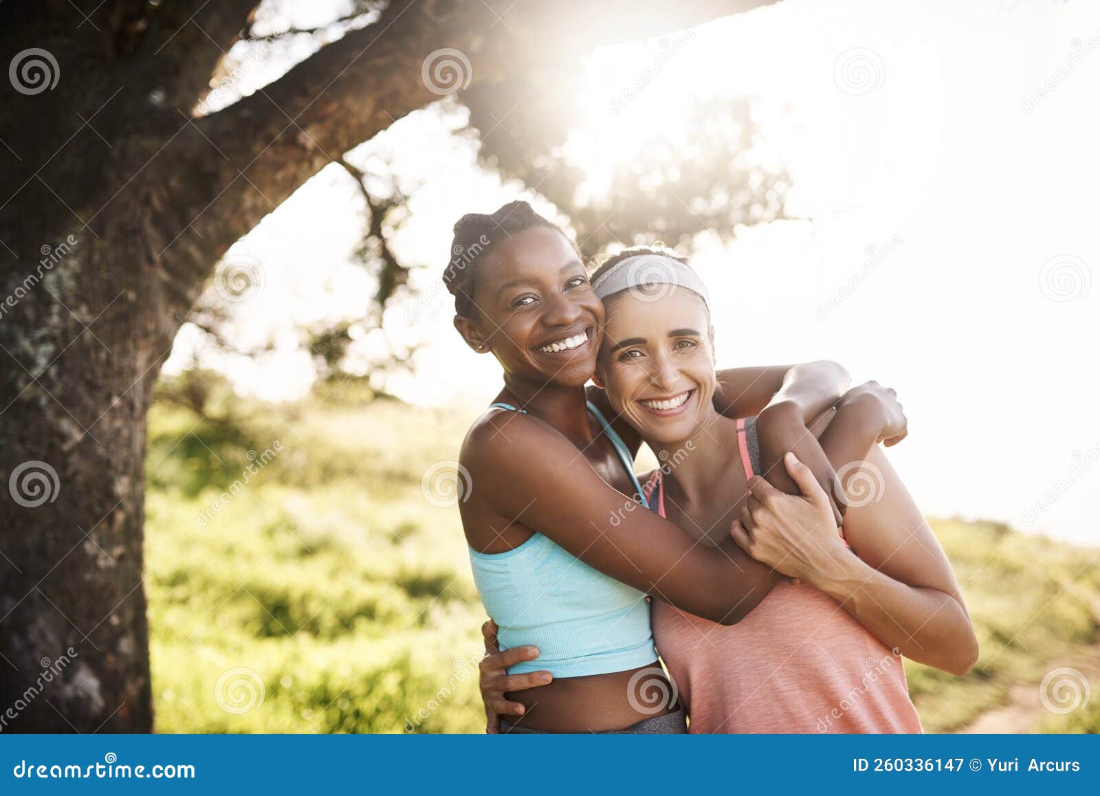 We Support Each Other Like Friends Should. Two Friends Out Exercising ...