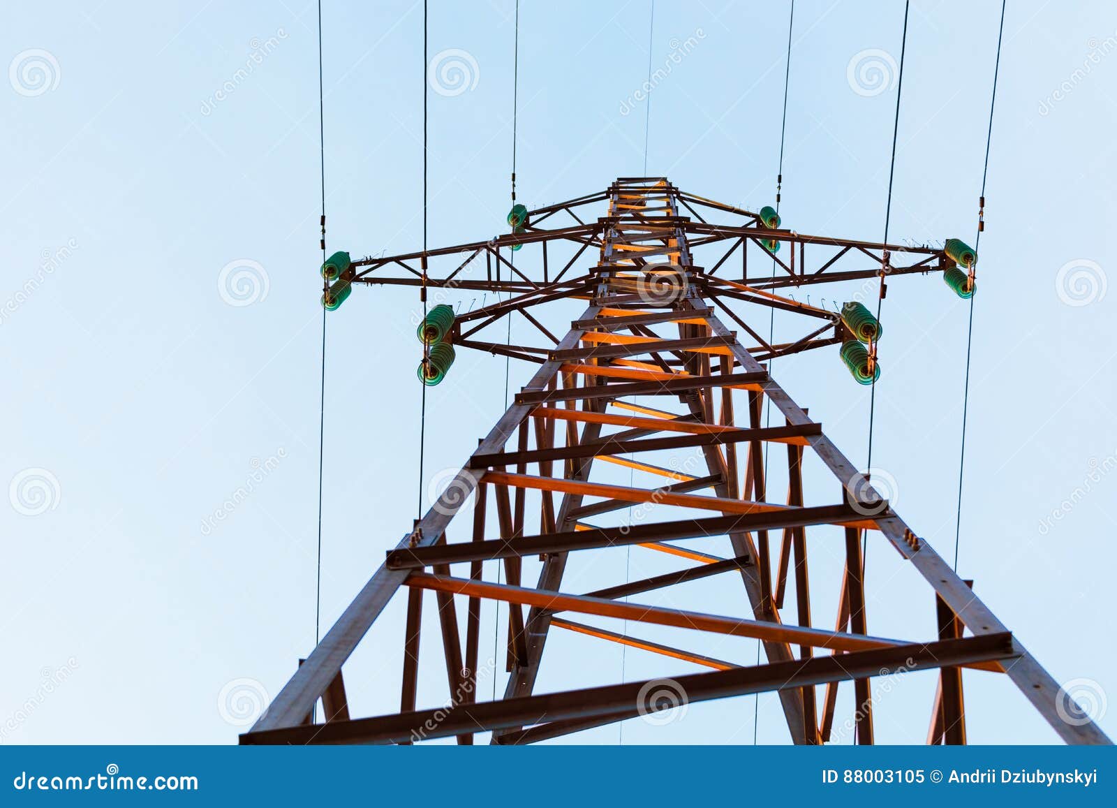 The Support of an Electric Power Line. Electrical Tower. Stock Image ...