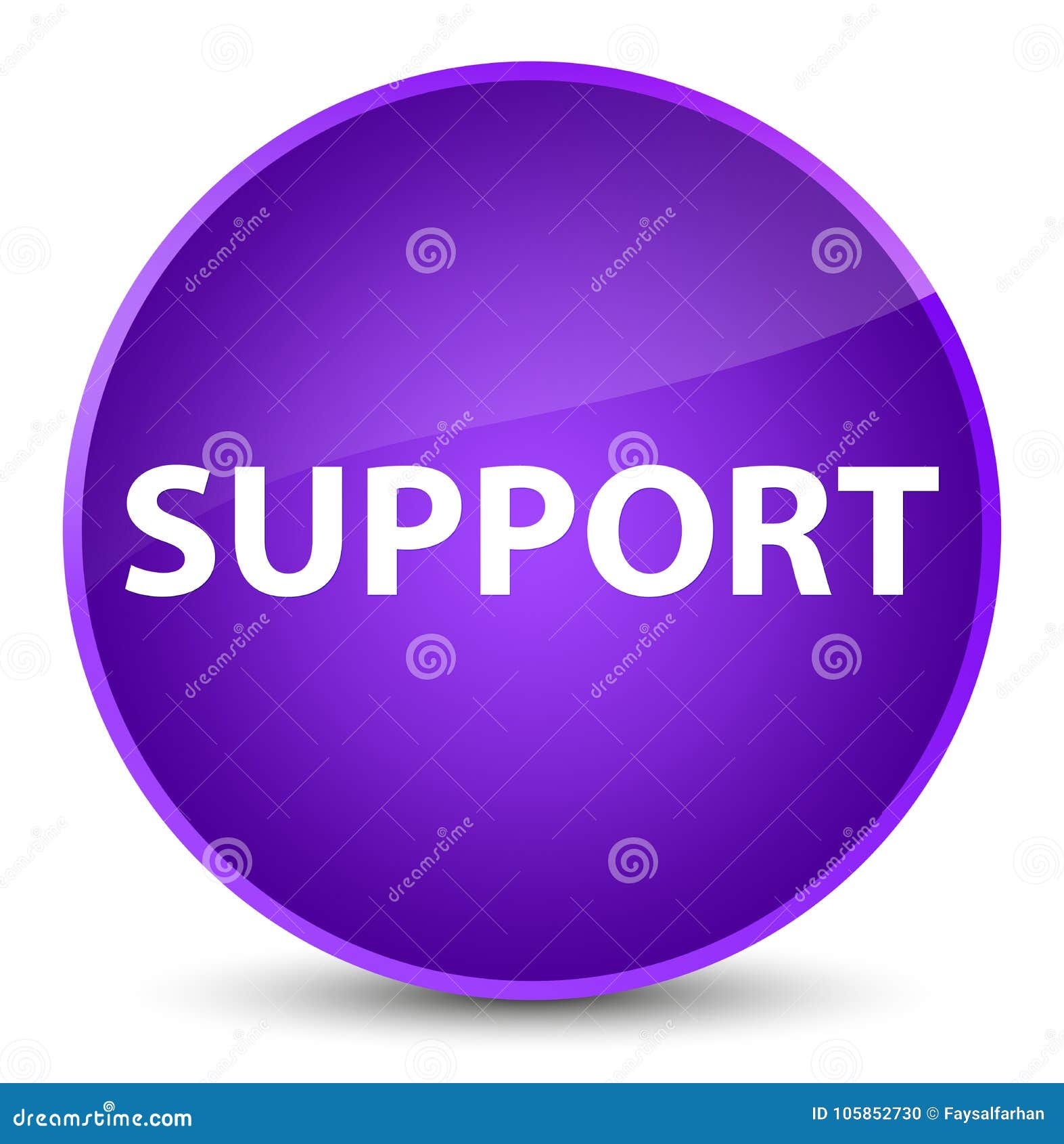 Support Elegant Purple Round Button Stock Illustration - Illustration ...