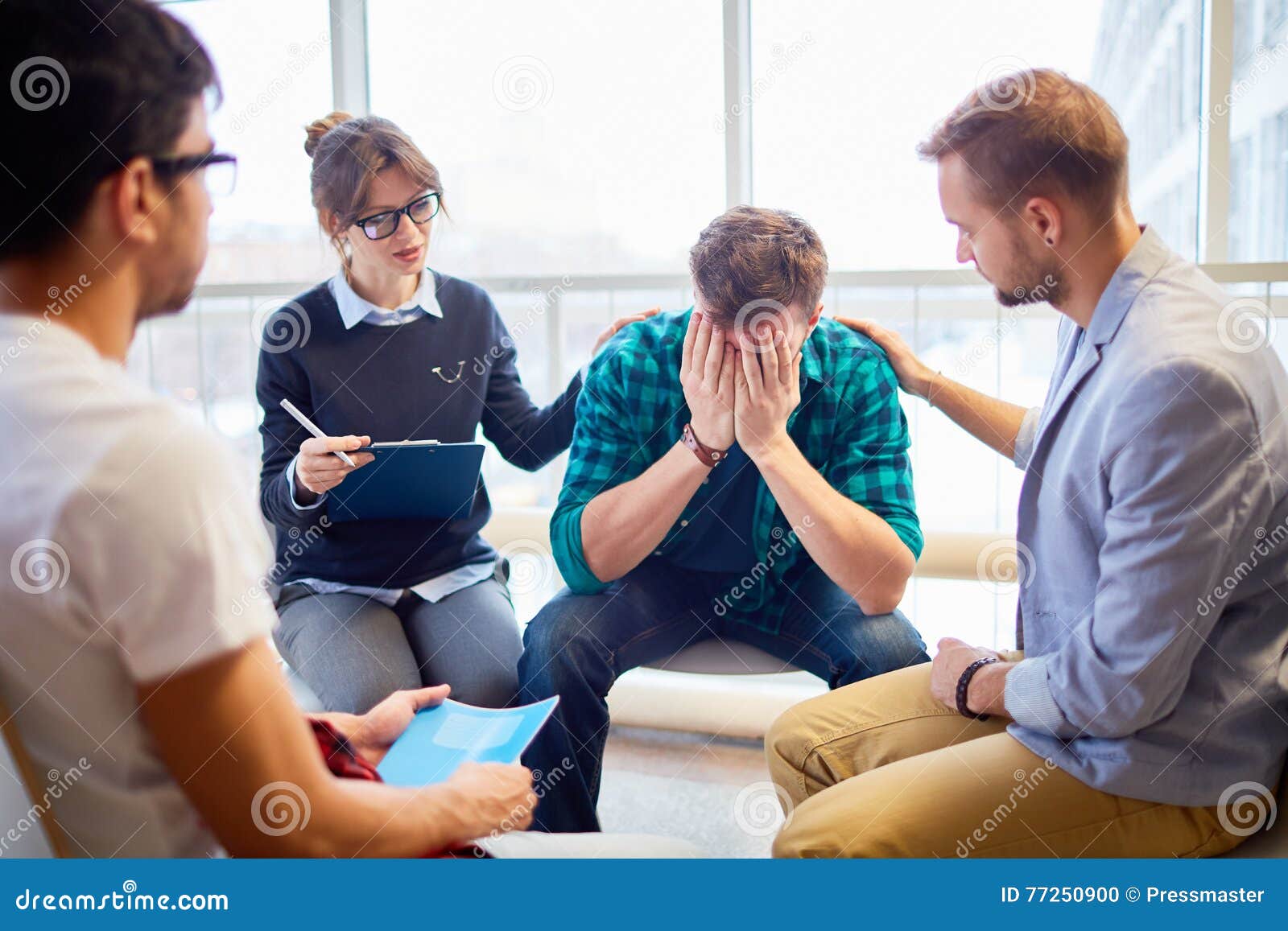 Support of friends stock photo. Image of unhappy, group - 77250900