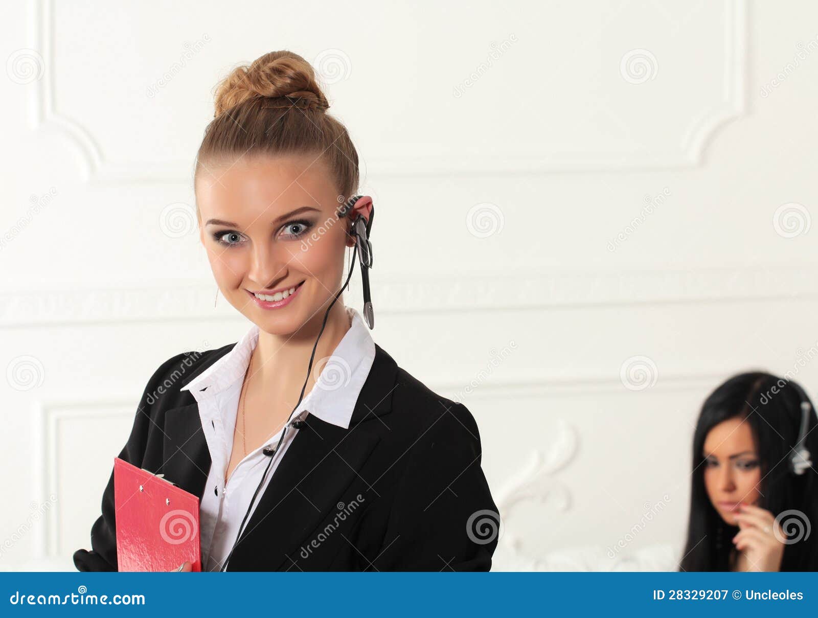 Support girl stock image. Image of operator, adult, contemporary - 28329207
