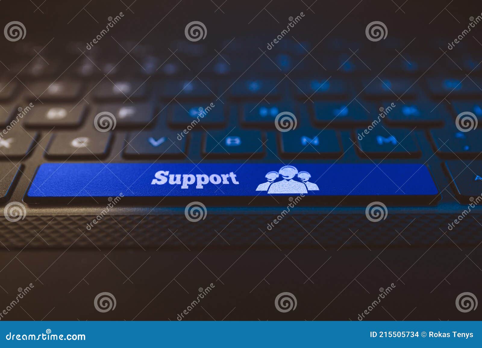 Support Graphic Conecpt on Keyboard Key. Customer Service Icon Stock ...