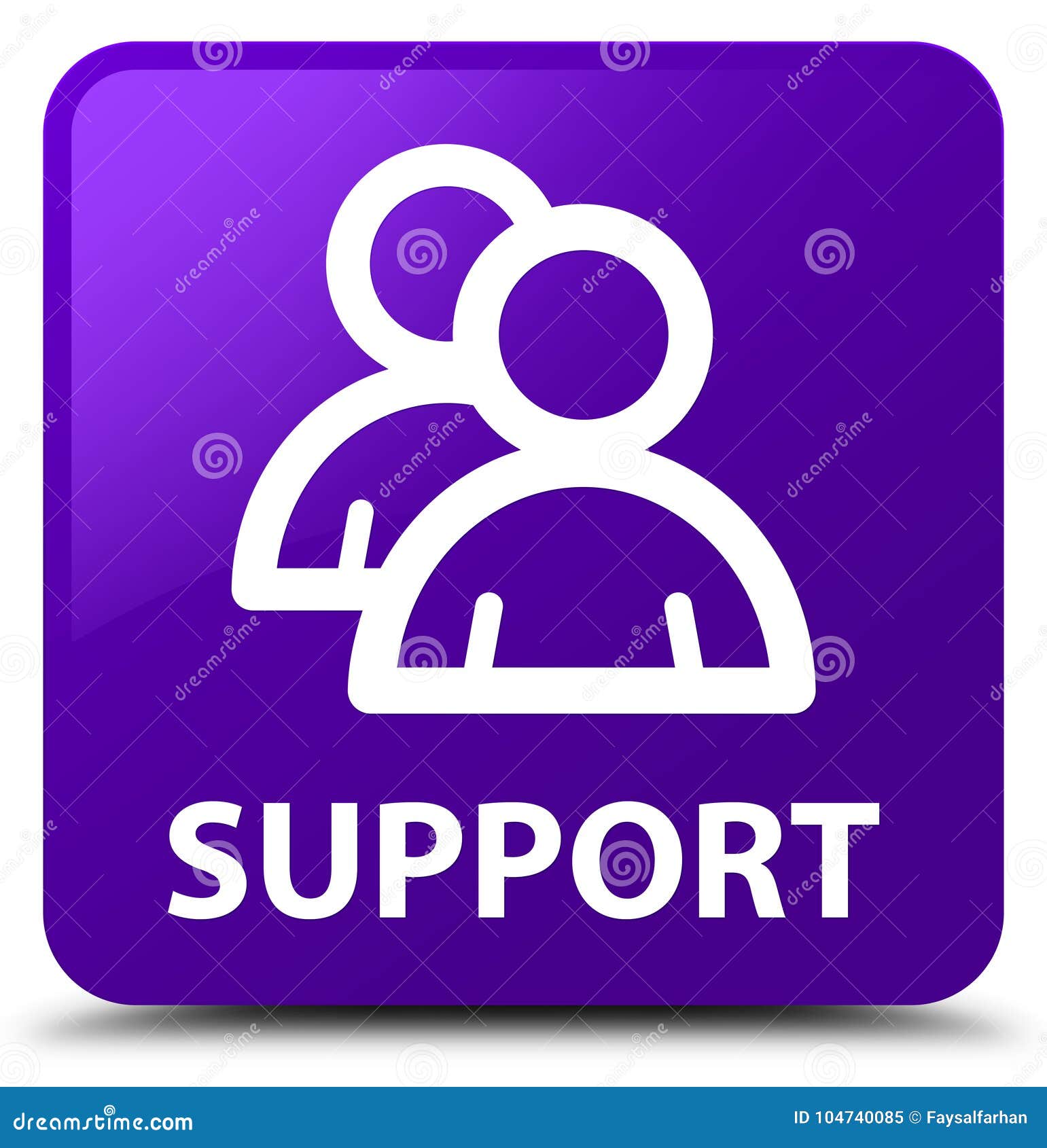 Support (group Icon) Purple Square Button Stock Illustration ...
