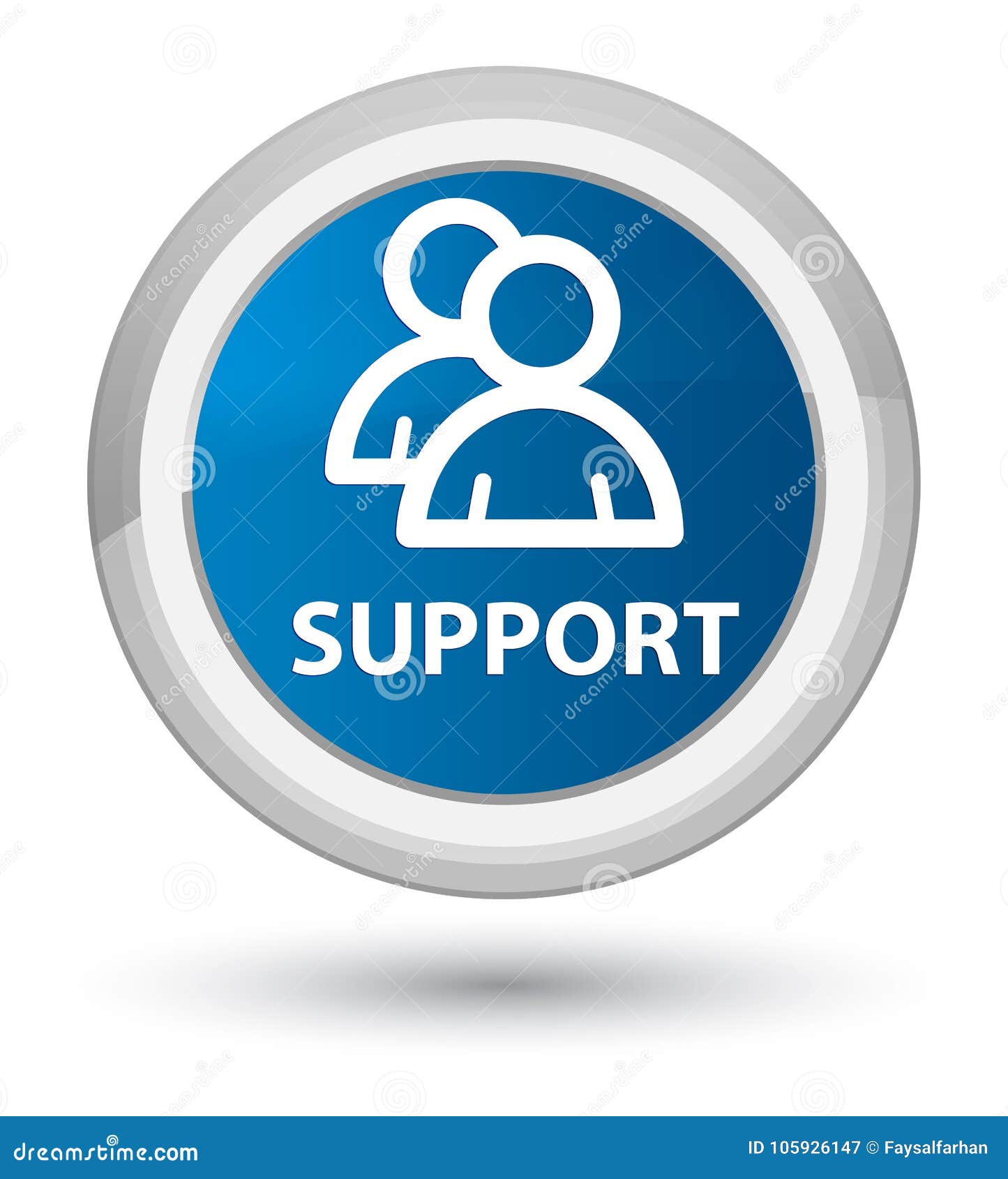 Support (group Icon) Prime Blue Round Button Stock Illustration ...