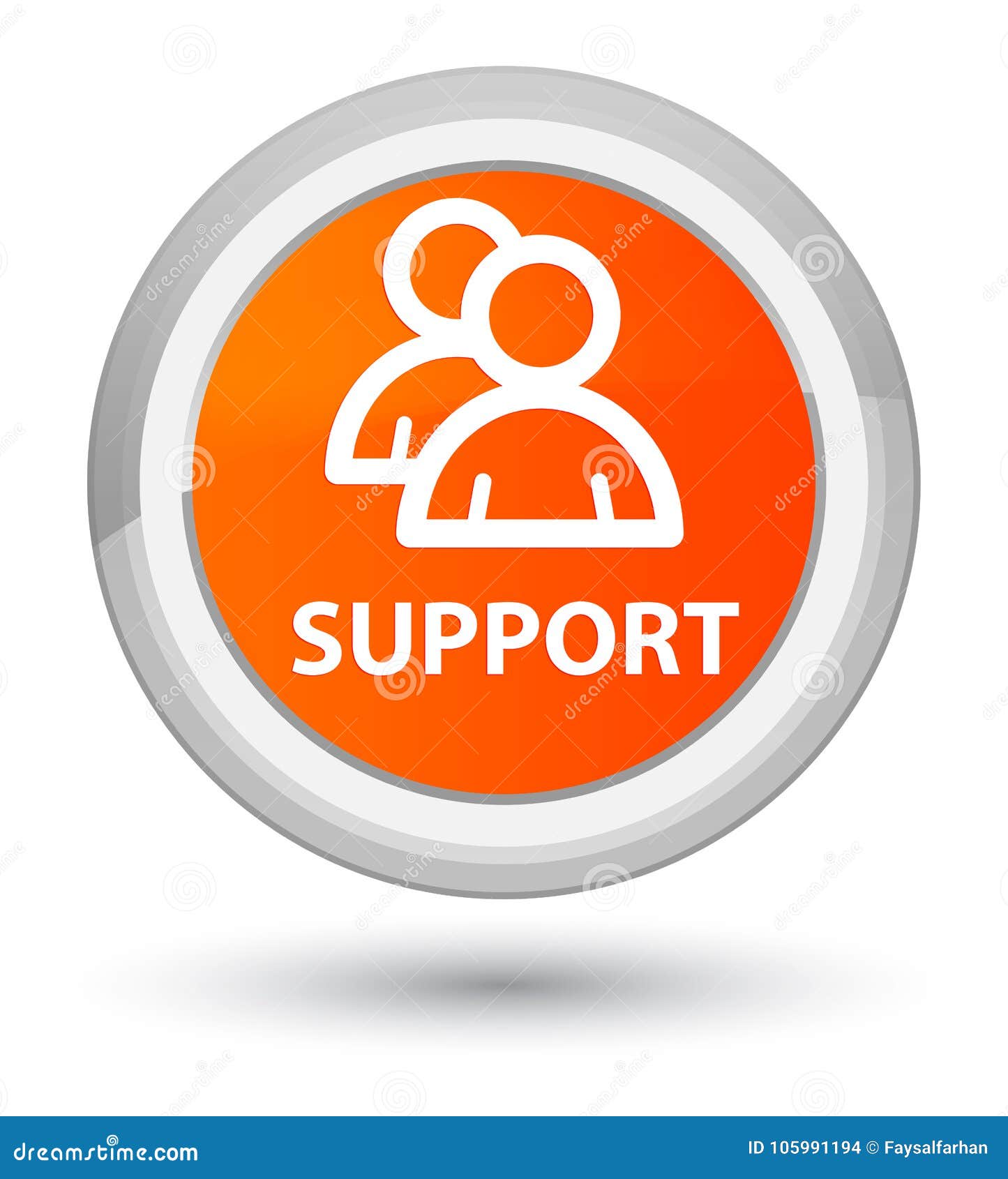 Support (group Icon) Prime Orange Round Button Stock Illustration ...