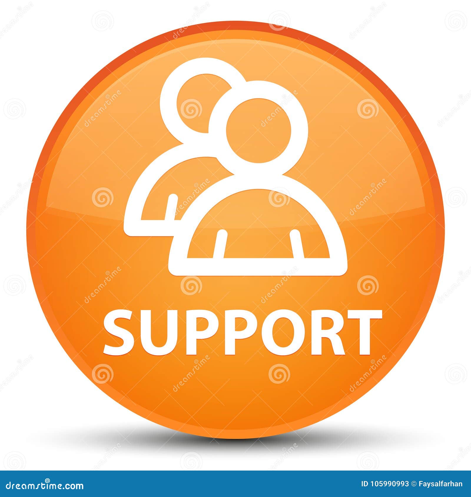 Support (group Icon) Special Orange Round Button Stock Illustration ...