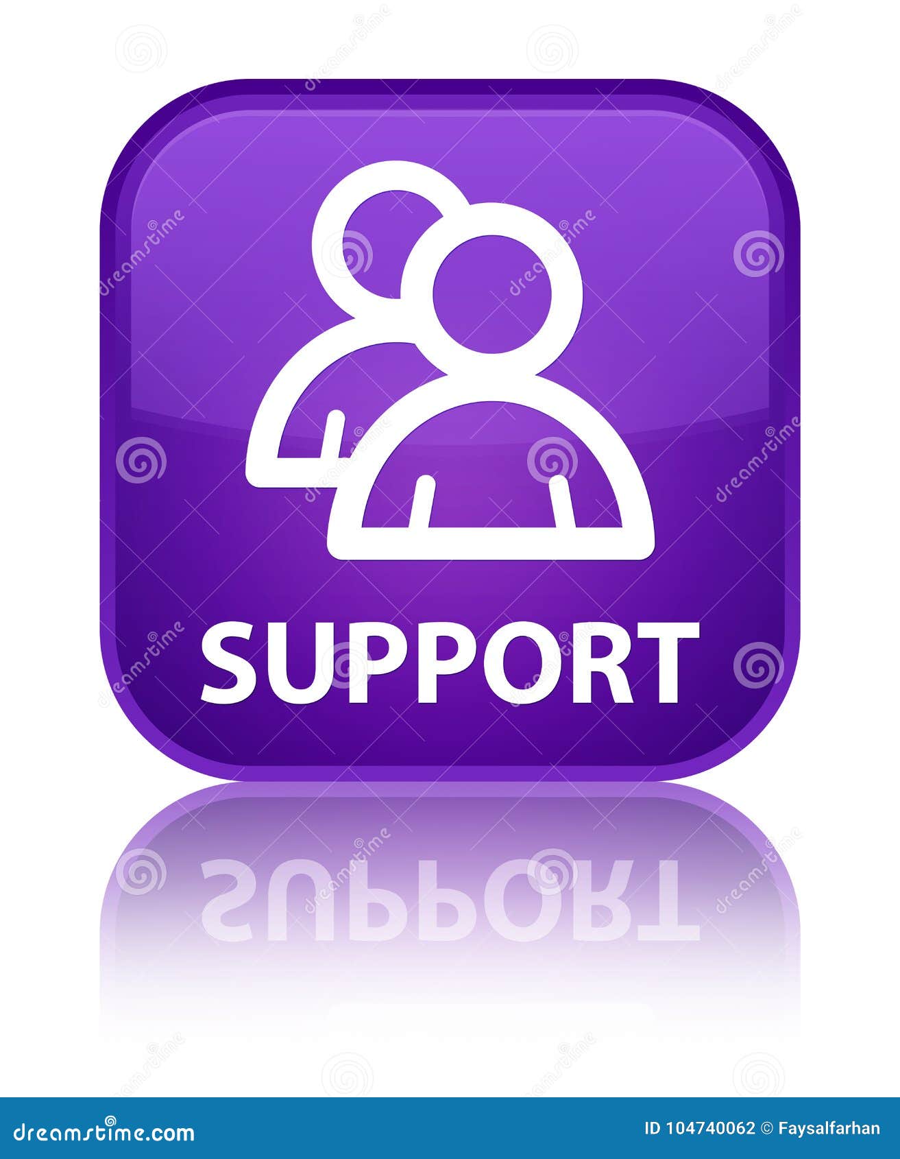 Support (group Icon) Special Purple Square Button Stock Illustration ...