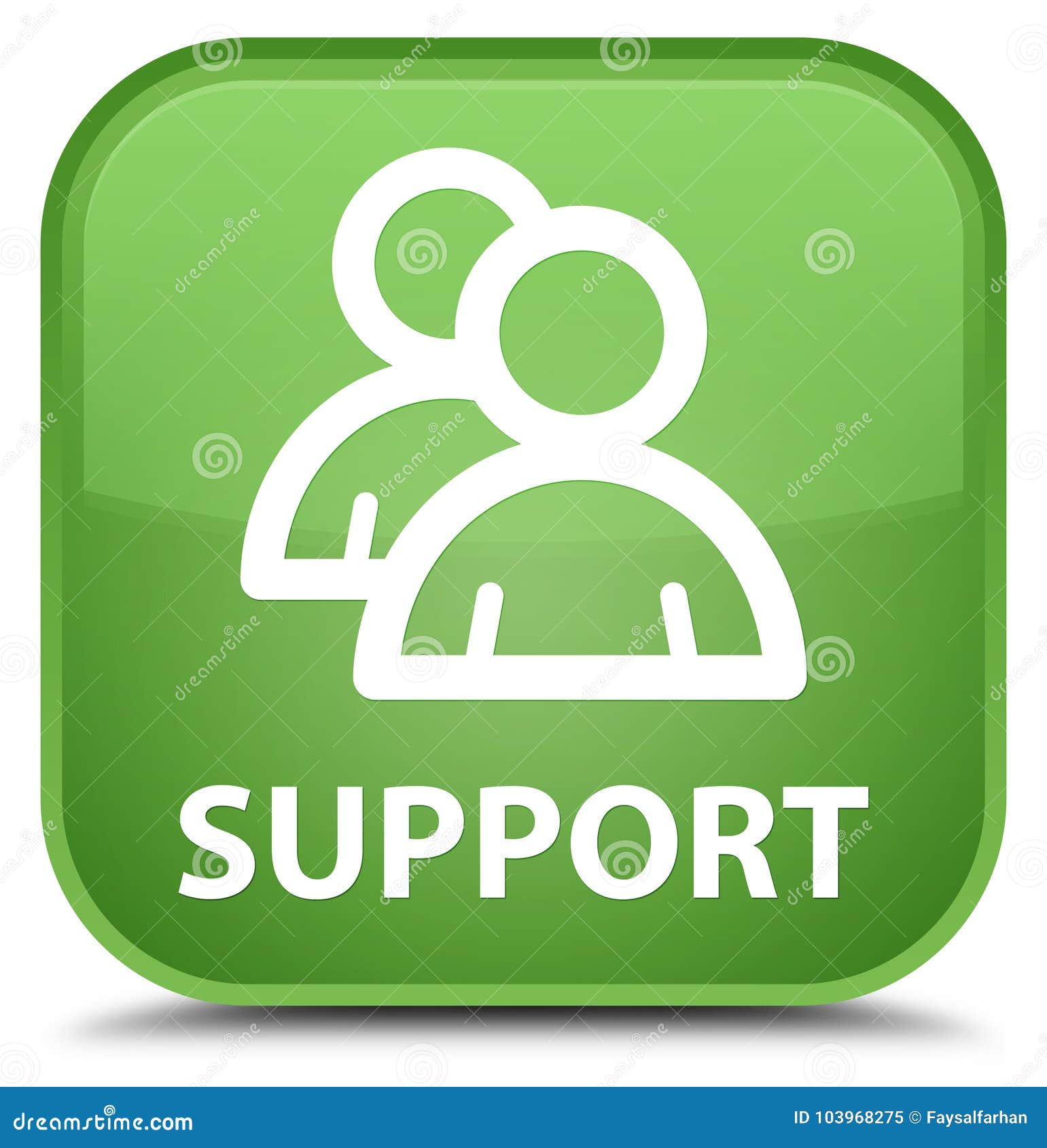 Support (group Icon) Special Soft Green Square Button Stock ...