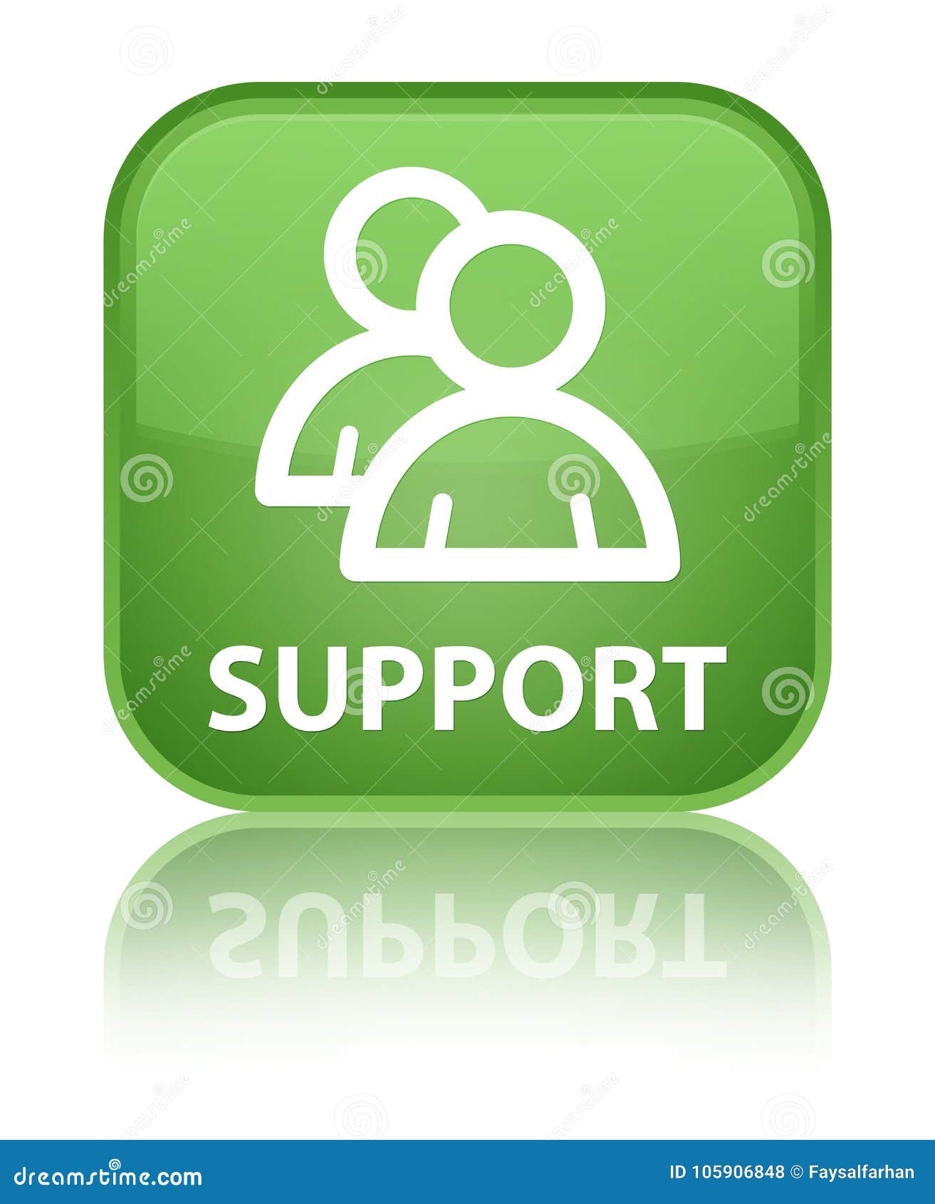 Support (group Icon) Special Soft Green Square Button Stock ...