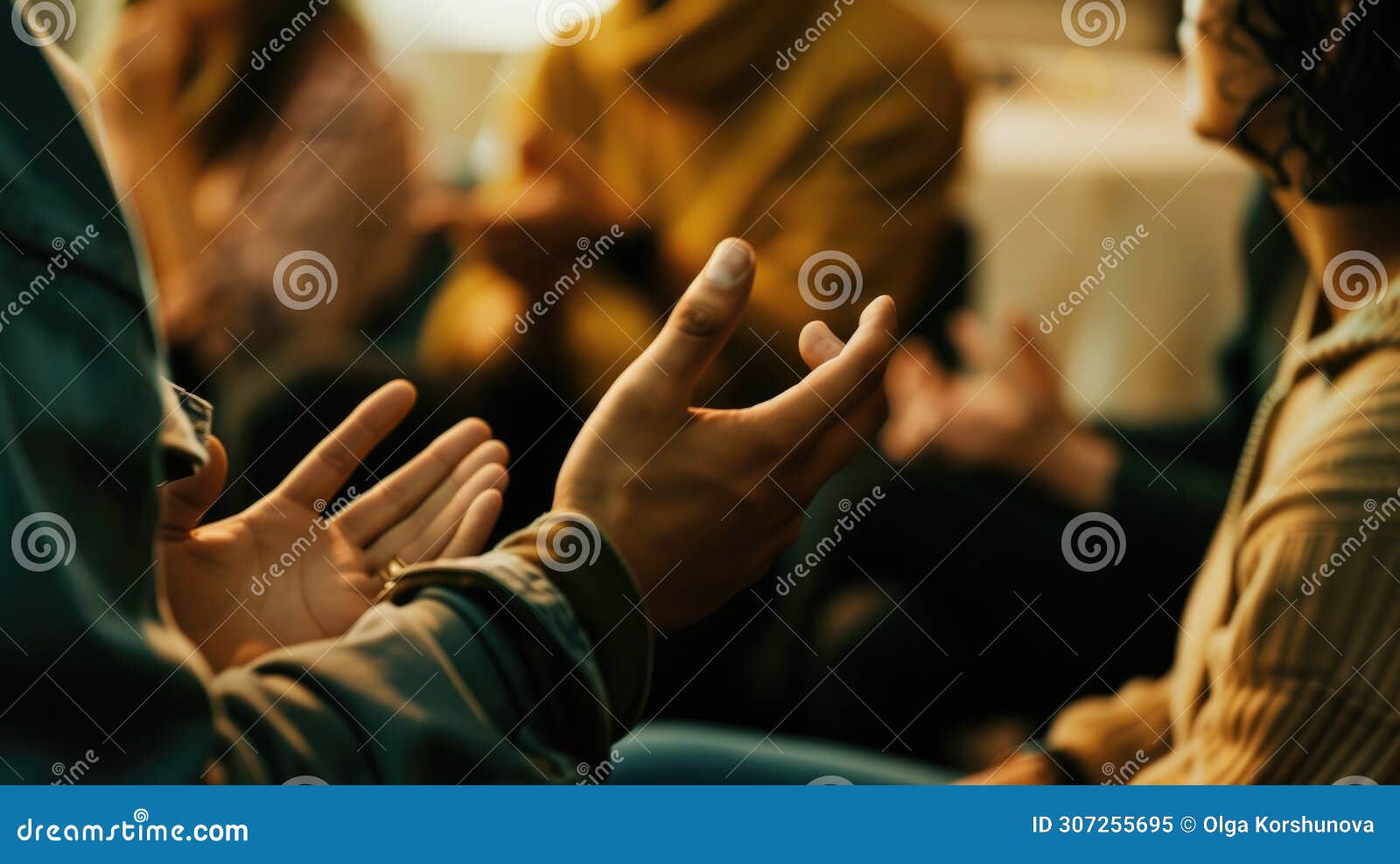 Support Group Members Engaging in Therapeutic Conversation Stock Image ...