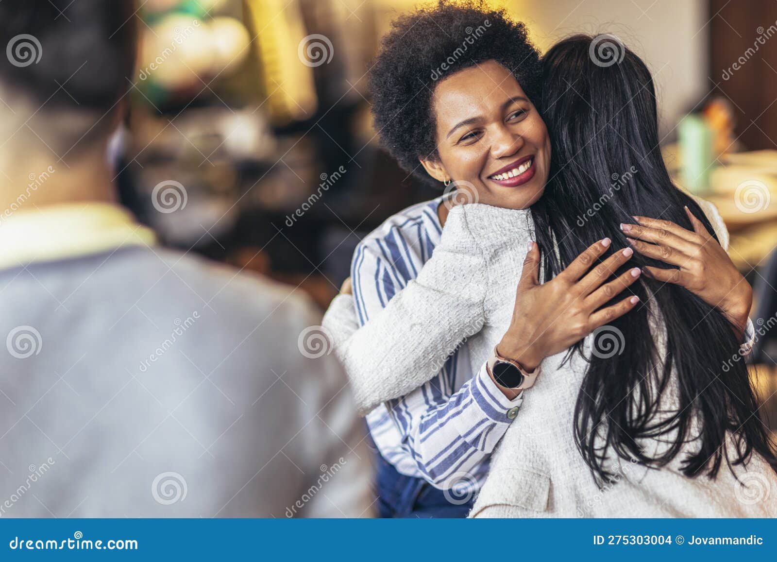 Support Group Patients Hug Each Other during the Therapy Session. Stock ...