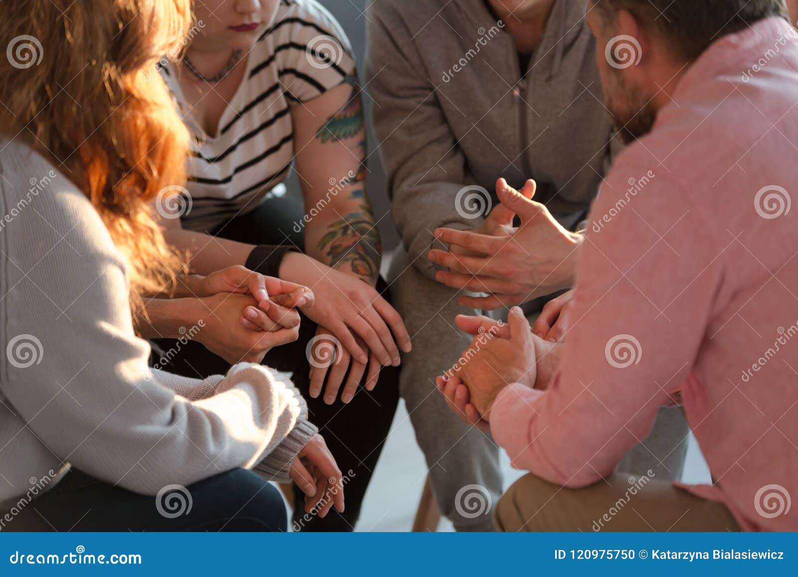 Support Group and Their Hands during Therapy Stock Photo - Image of ...