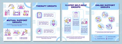 Support Groups Types Brochure Template Stock Vector - Illustration of ...
