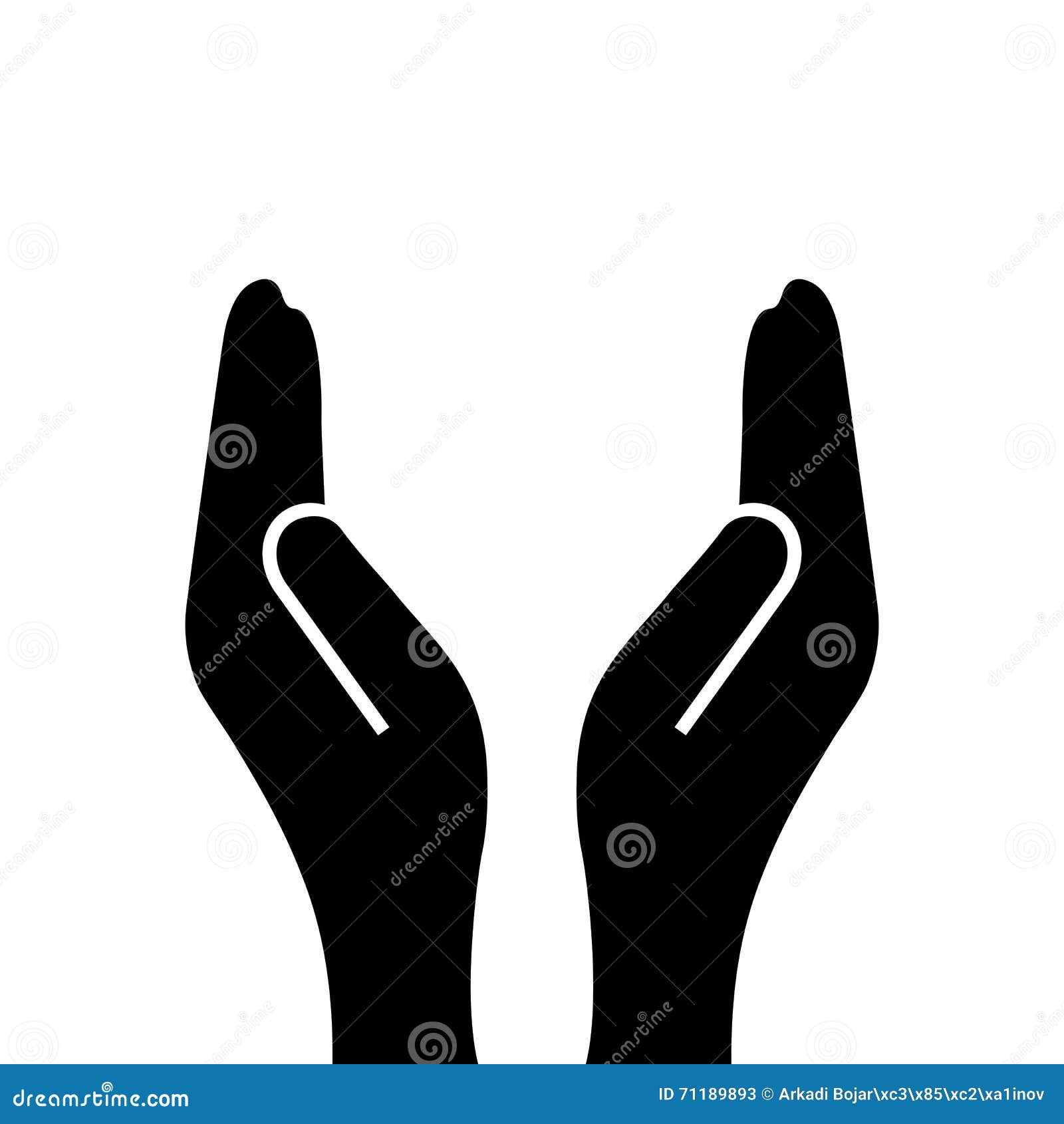 Support hands icon stock vector. Illustration of arms - 71189893