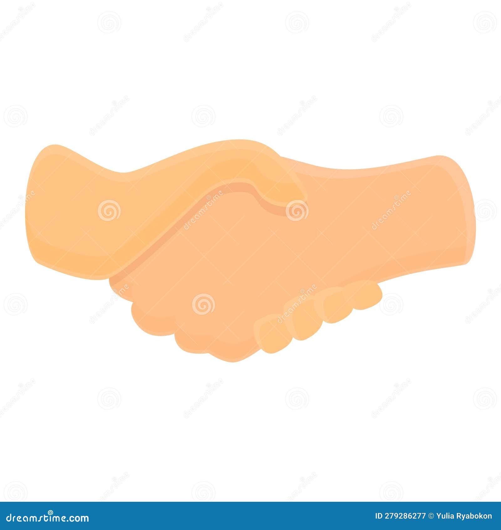 Support Handshake Icon Cartoon Vector. Trust Hand Stock Vector ...