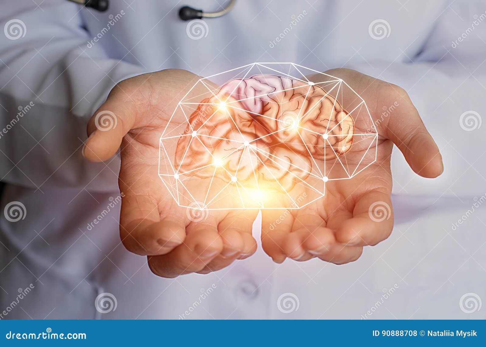 Support Healthy of the Brain. Stock Photo - Image of people, brain ...