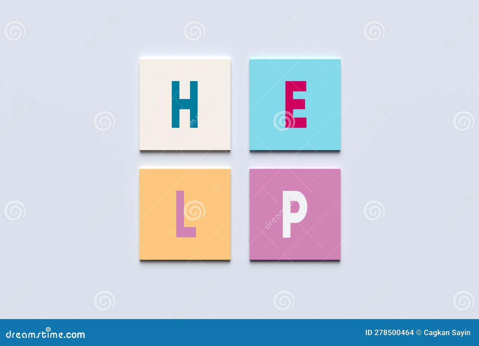 Support and Help Concept. the Word Help on Colorful Square Blocks Stock ...