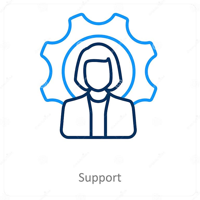 Support and Help Icon Concept Stock Illustration - Illustration of ...